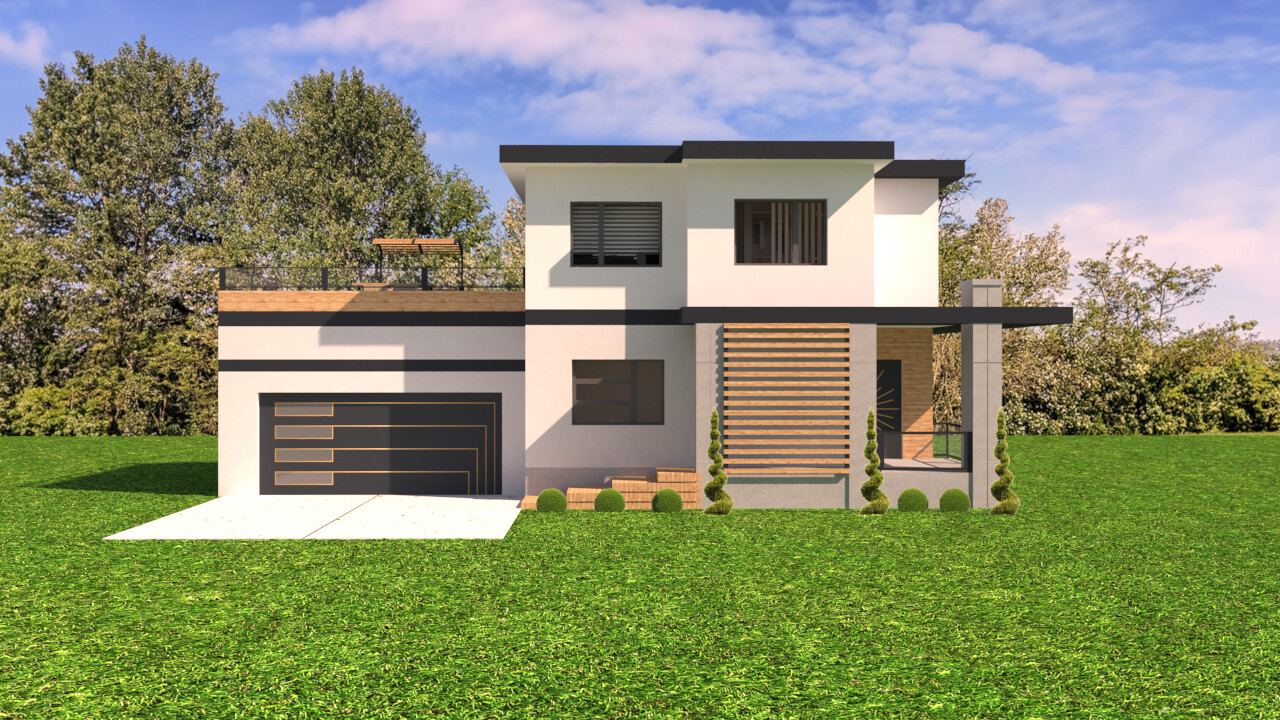 ArtStation - Visualization of a one-story family house in augmented reality - Bachelor Thesis