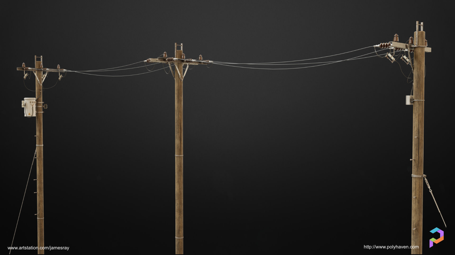James Ray Cock - Modular Utility Poles - Free CC0 Asset