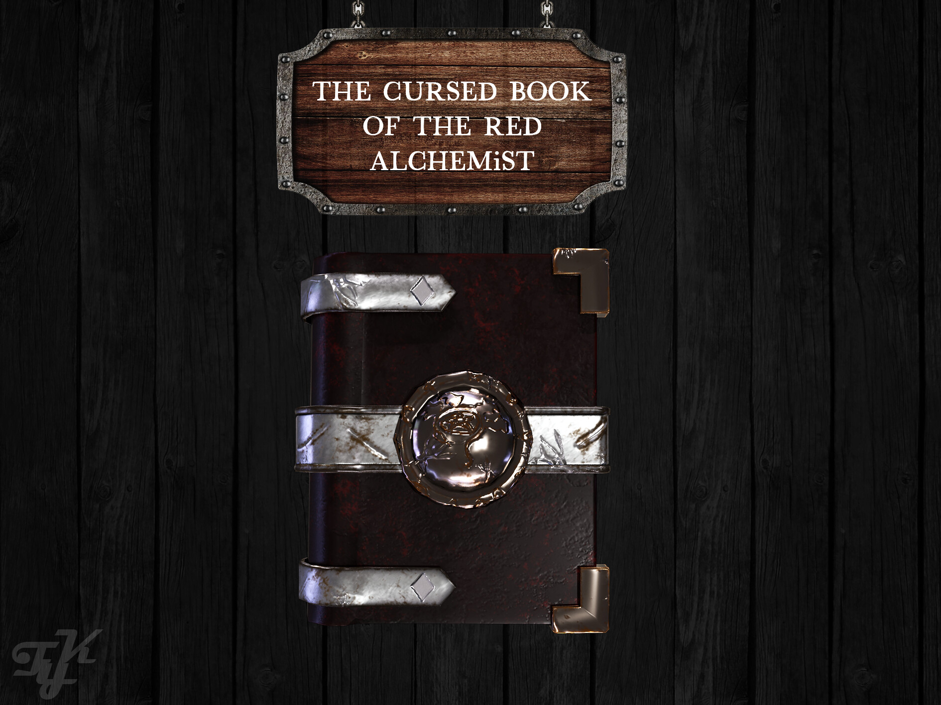 ArtStation - Game Ready Object "The Cursed Book of The Red Alchemist"