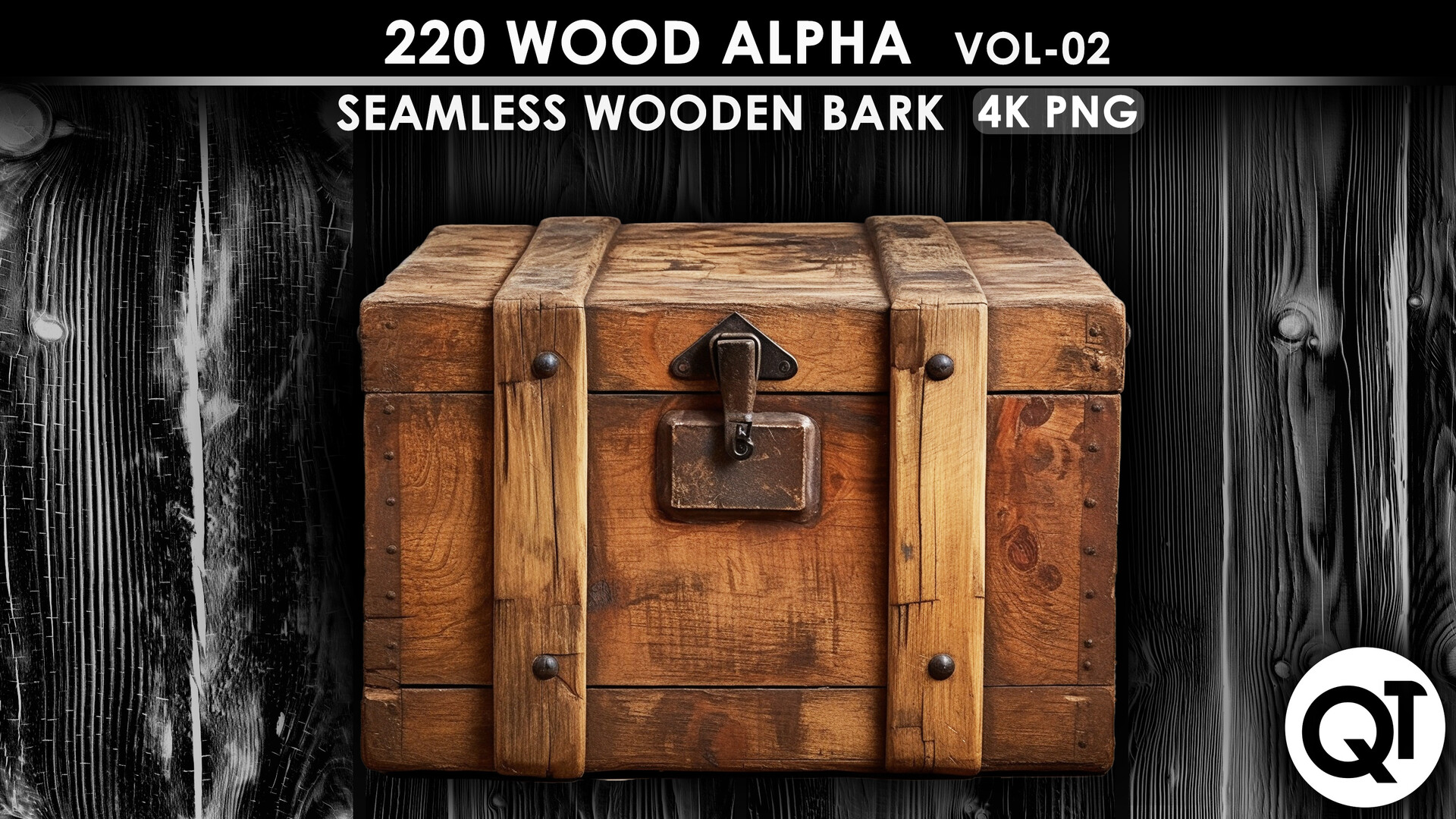 QuickTool Studio - Wood Alpha VOL 02 - 220 Seamless Wooden Bark