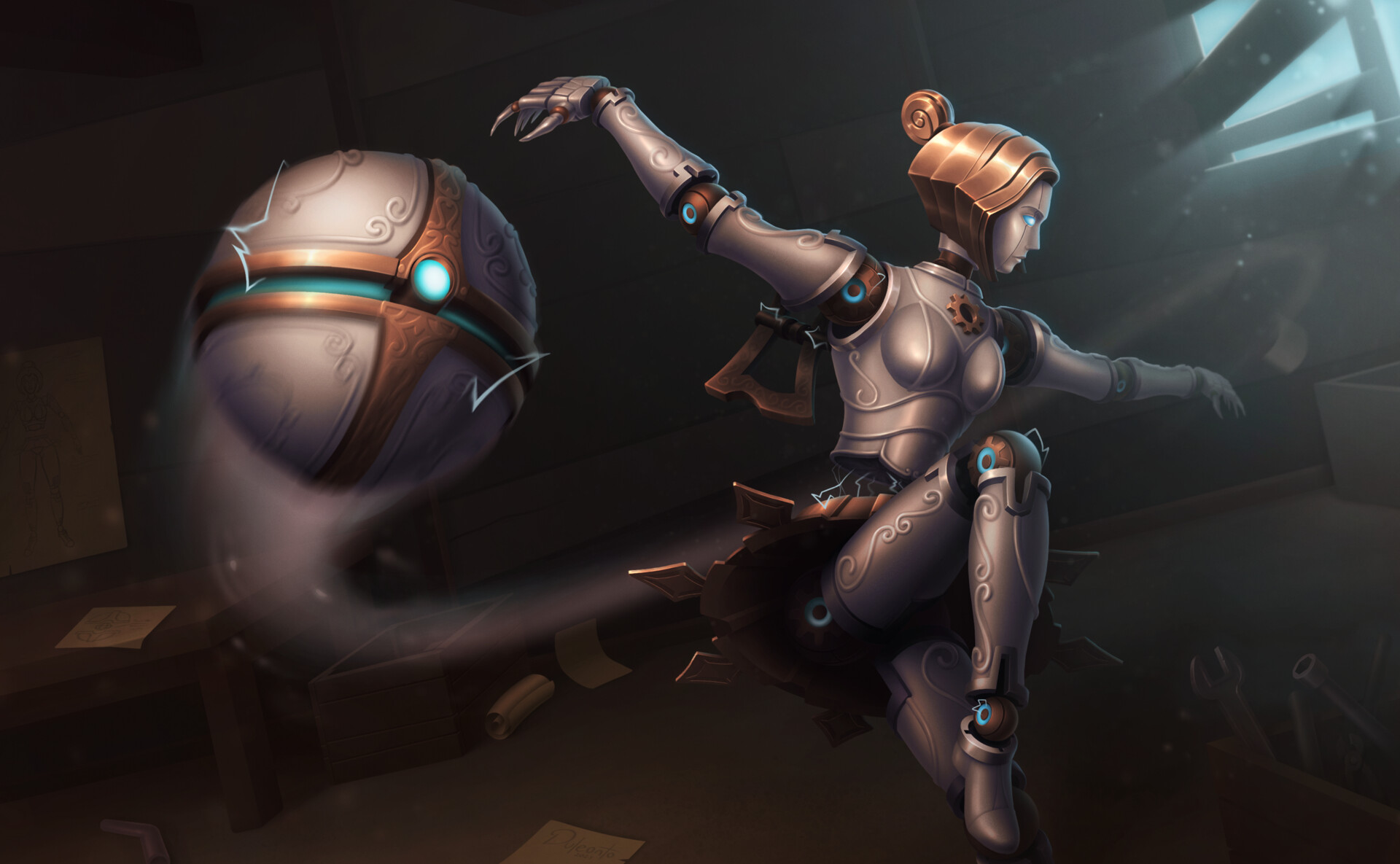 Andrew Turok - Orianna in the workshop - League of Legends fan art