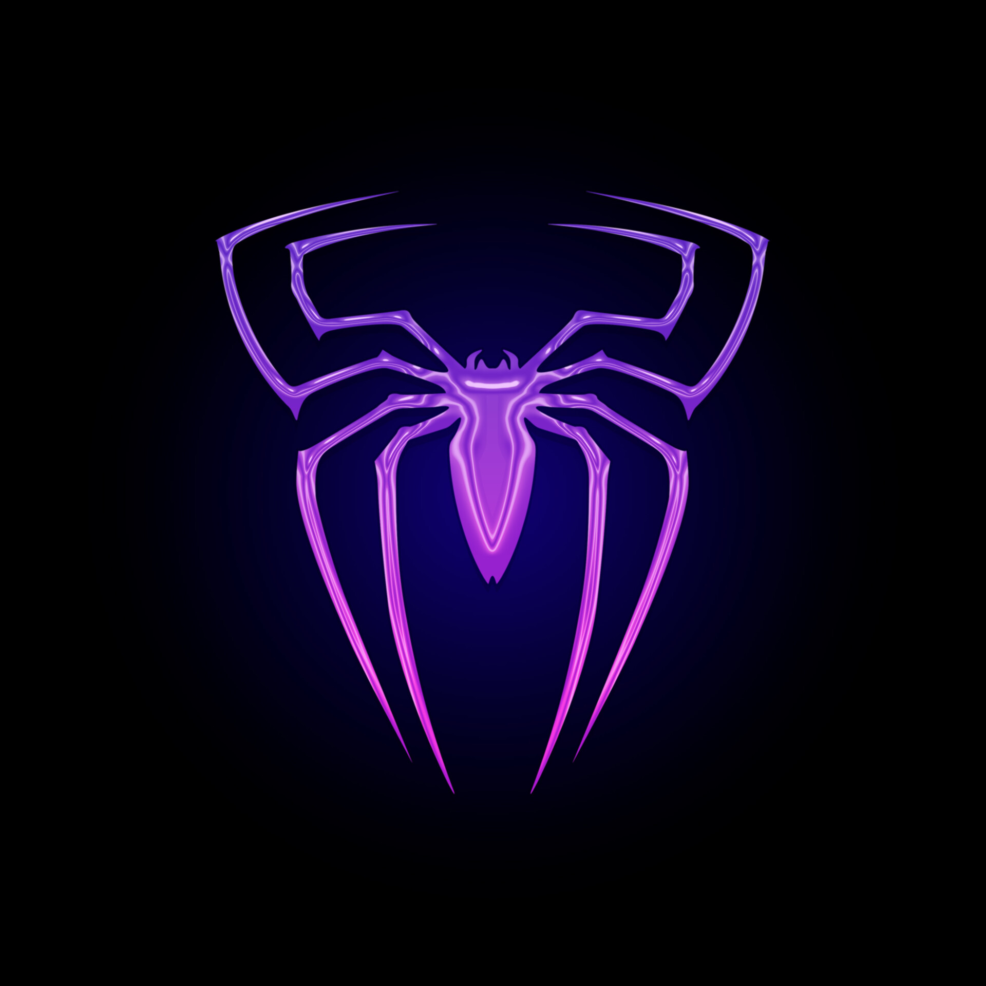 ArtStation - Purple Glowing Spiderman Logo Illustration