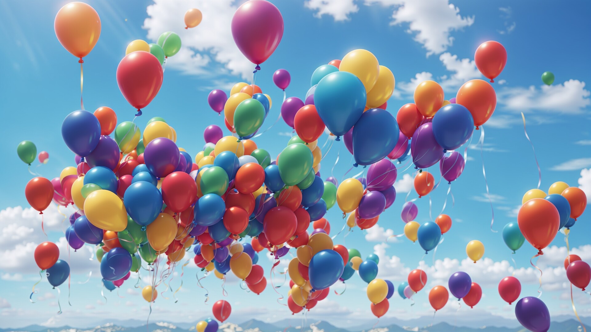 Delia Wright - Colorful Floating Balloons