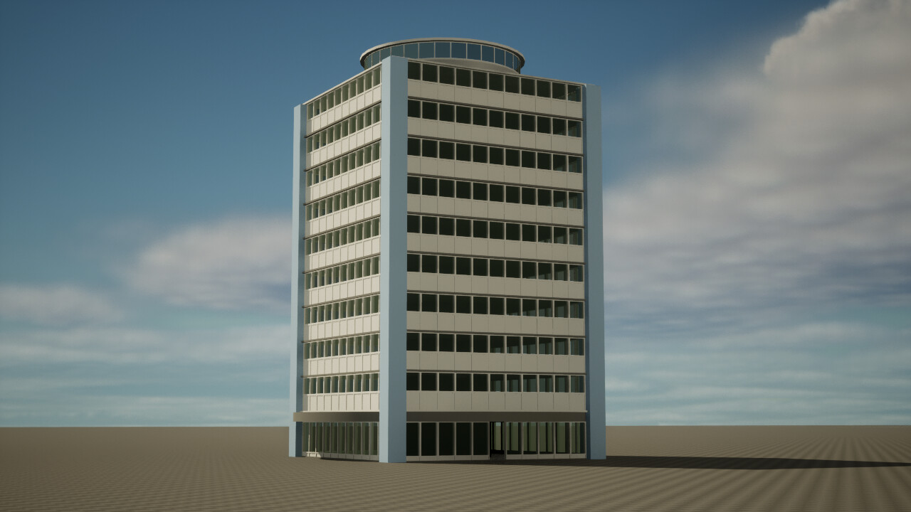 ArtStation - 10 storey building