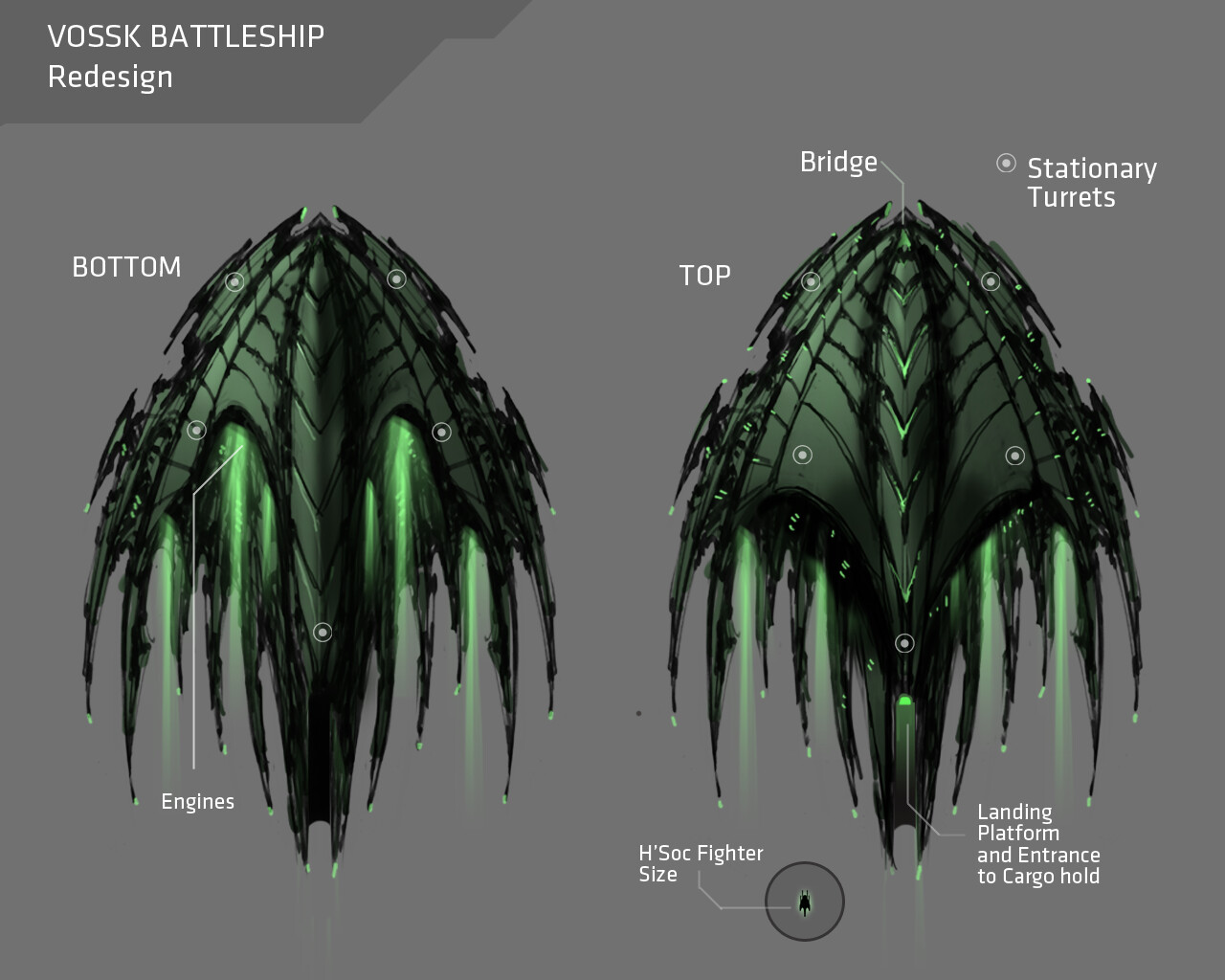 ArtStation - Vossk Battleship Redesign - GOF2 Supernova DLC