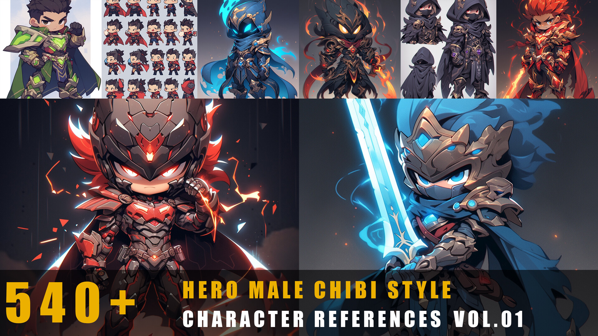 WaterLaw's Studio - 540+ Hero Male Chibi Style - Character References ...