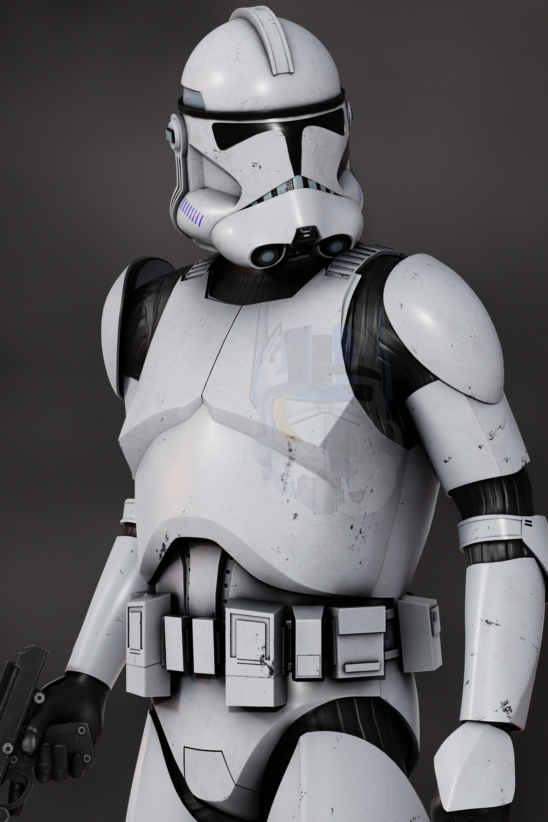 ArtStation - Phase 2 Clone Trooper and DC15A (Custom Modelled)