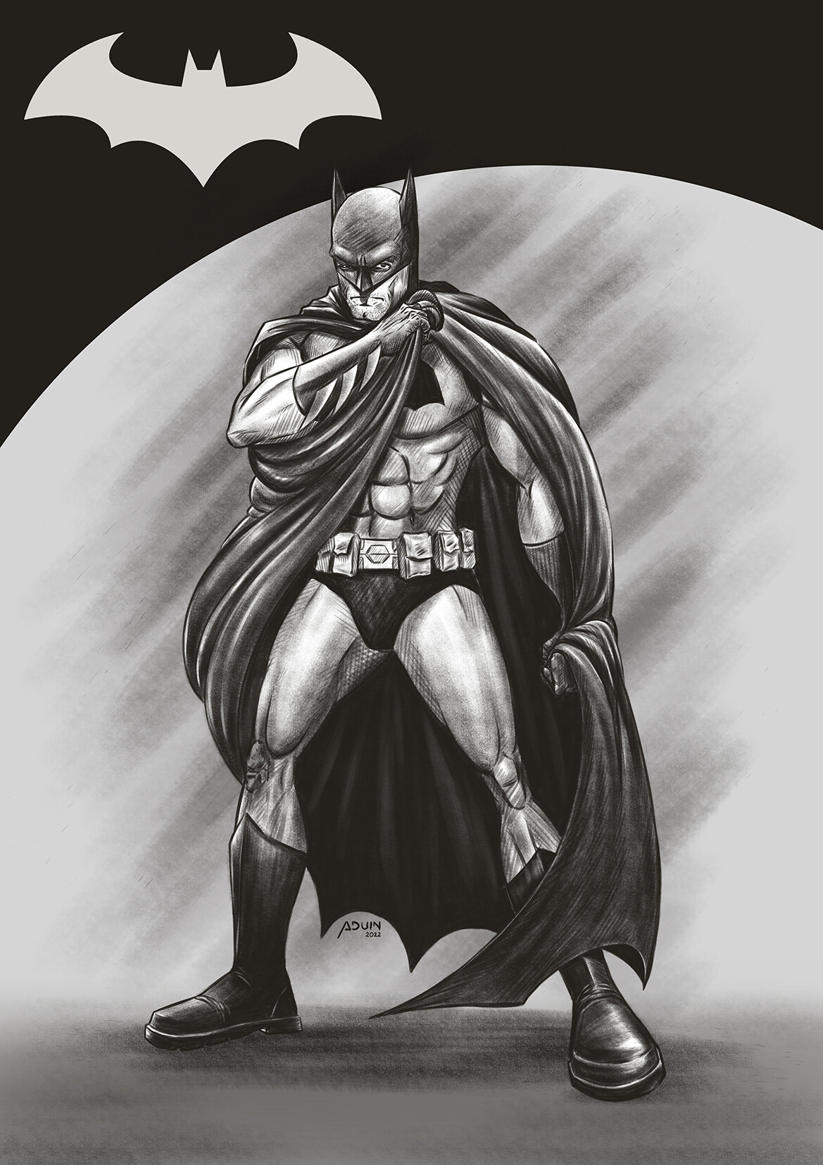 how to draw batman from the dark knight