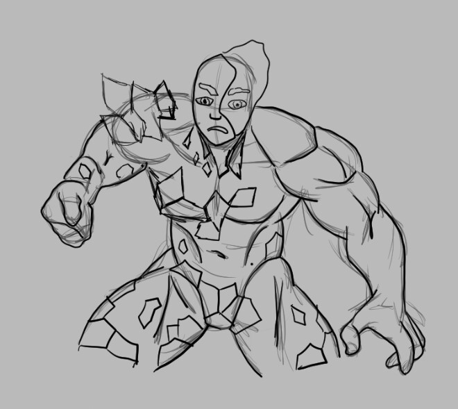 ArtStation - Unfinished LAVA/Rock man