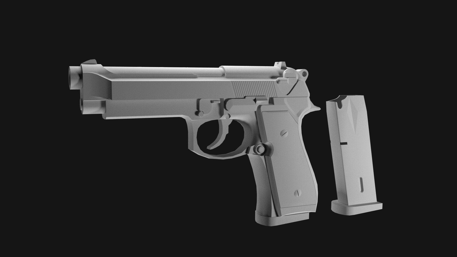 Fernando Azulini - Beretta M9 Low Poly