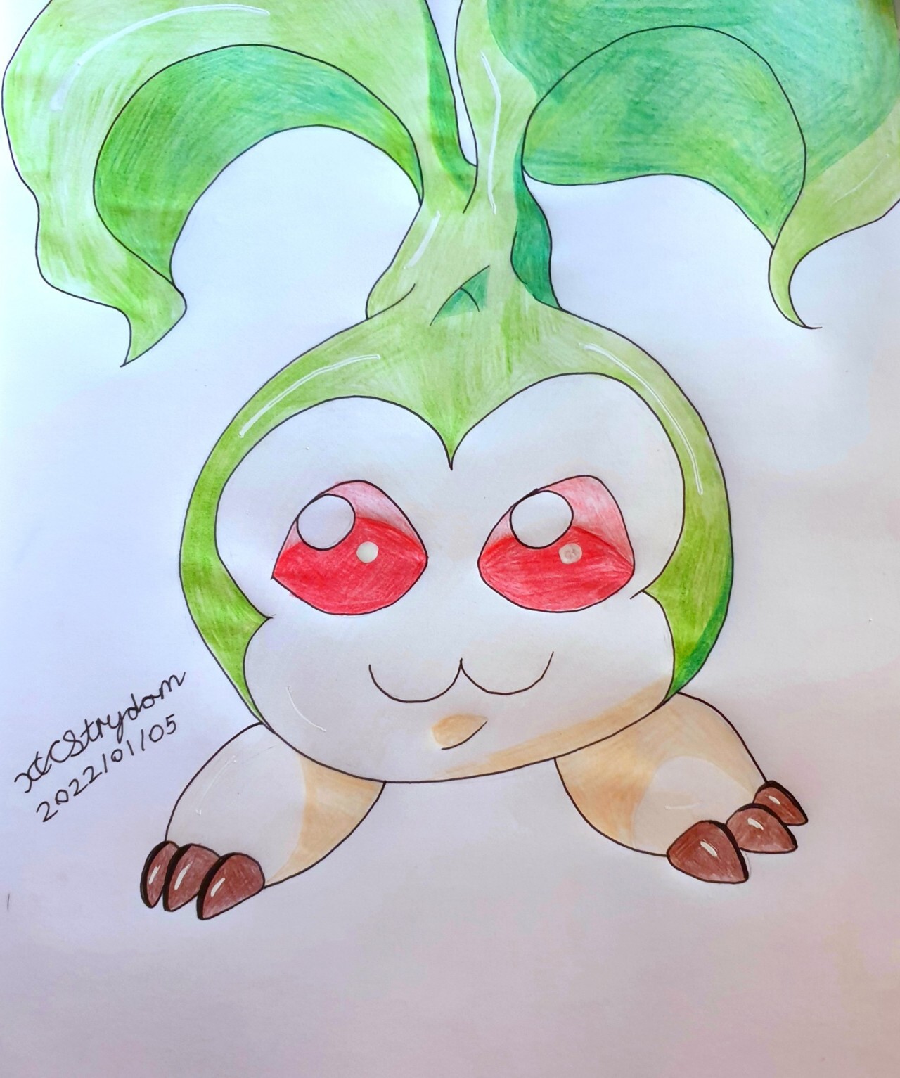 ArtStation - Traditional Doodle - Digimon Tanemon!