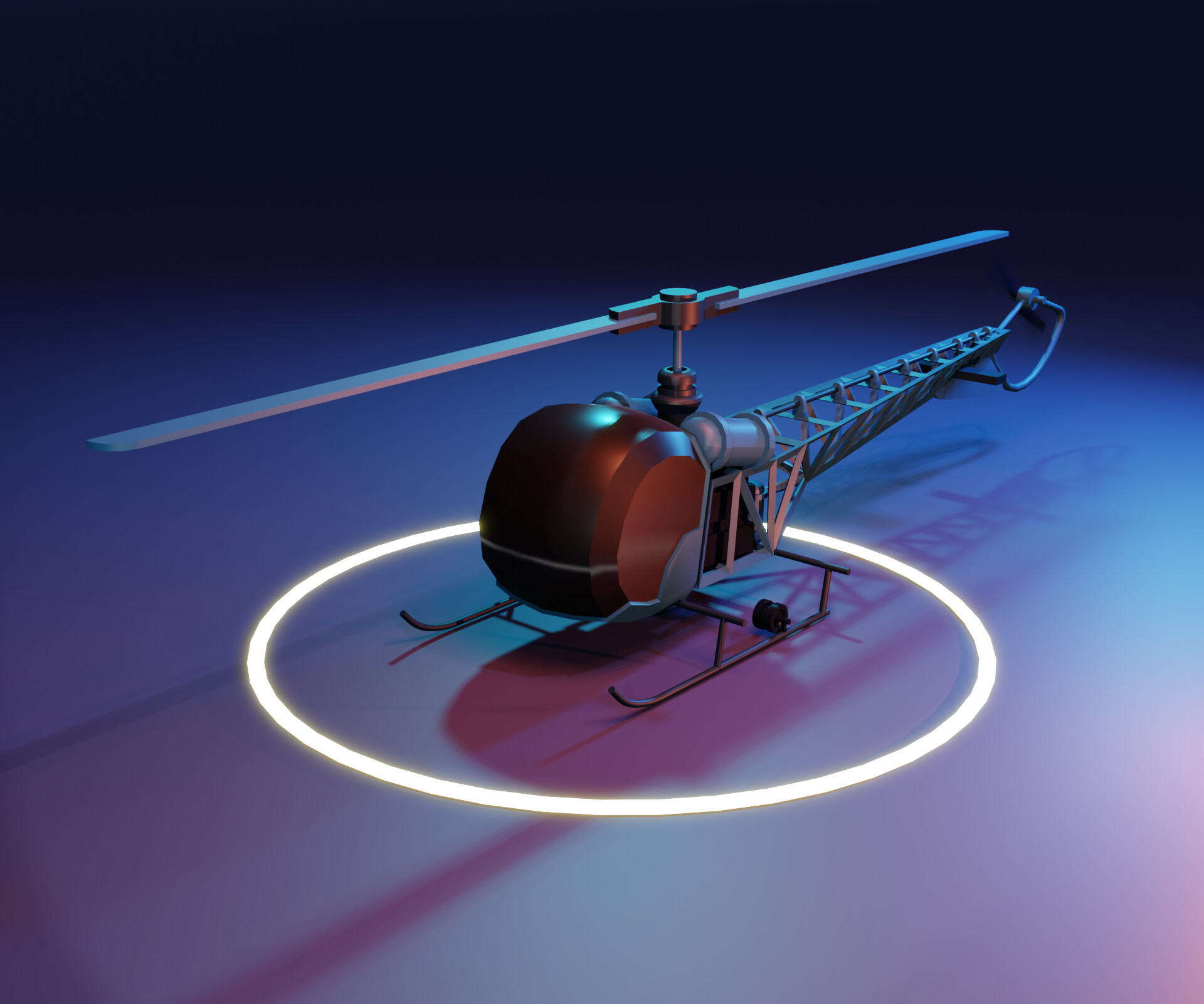 ArtStation - 3D Digital Rendering of "Aeronautic Marvel: The 3D Helicopter"