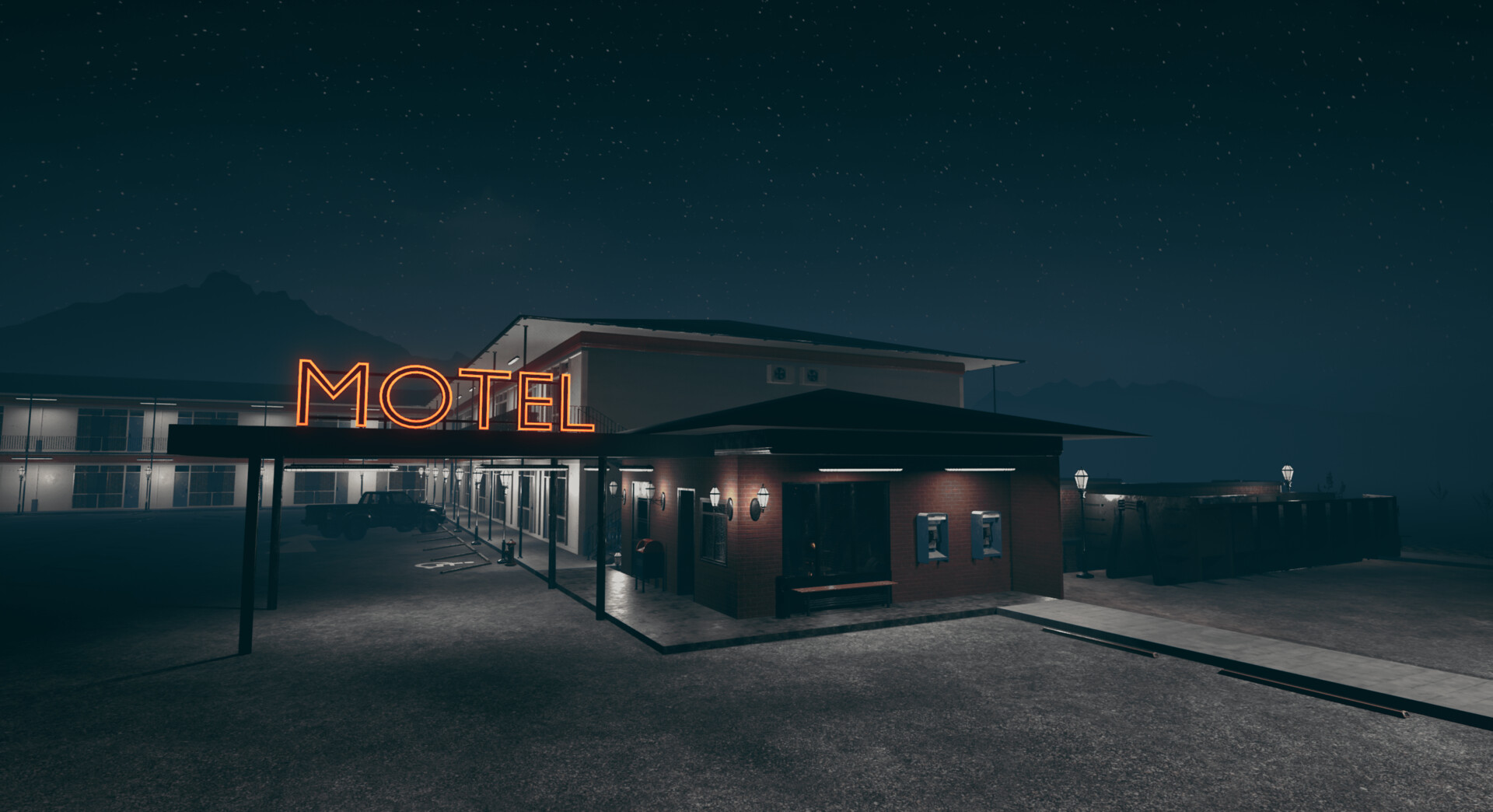 ArtStation - American Retro Motel