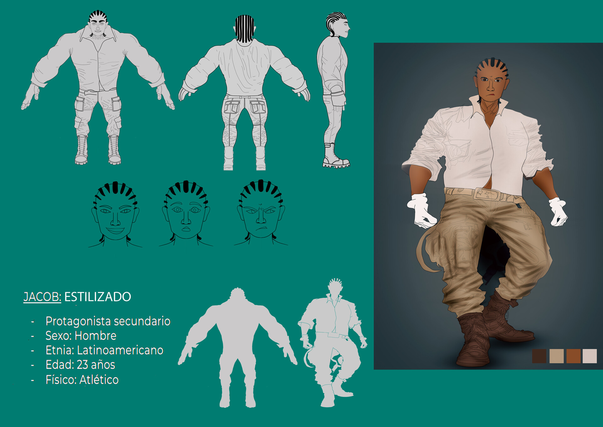 ArtStation - Jacob, personaje que he creado en 2D