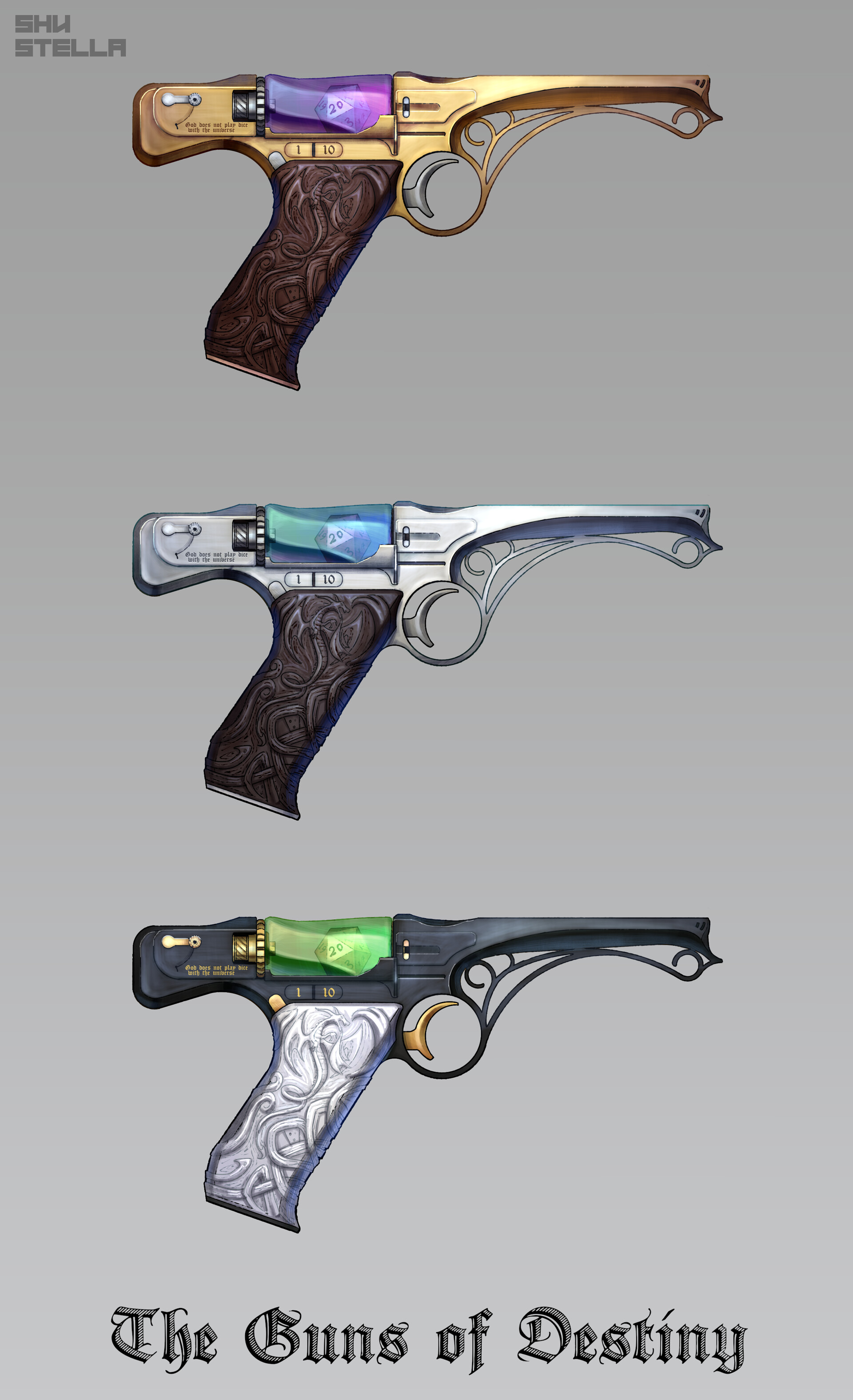 ArtStation - Weapon sketch - "The Gun of Destiny"