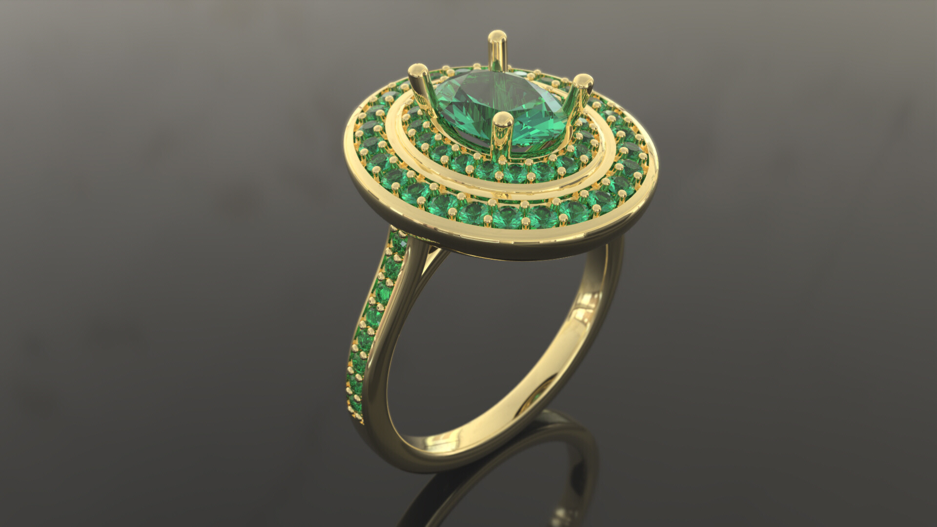 ArtStation - Double Halo Ring with Cathedral Shank