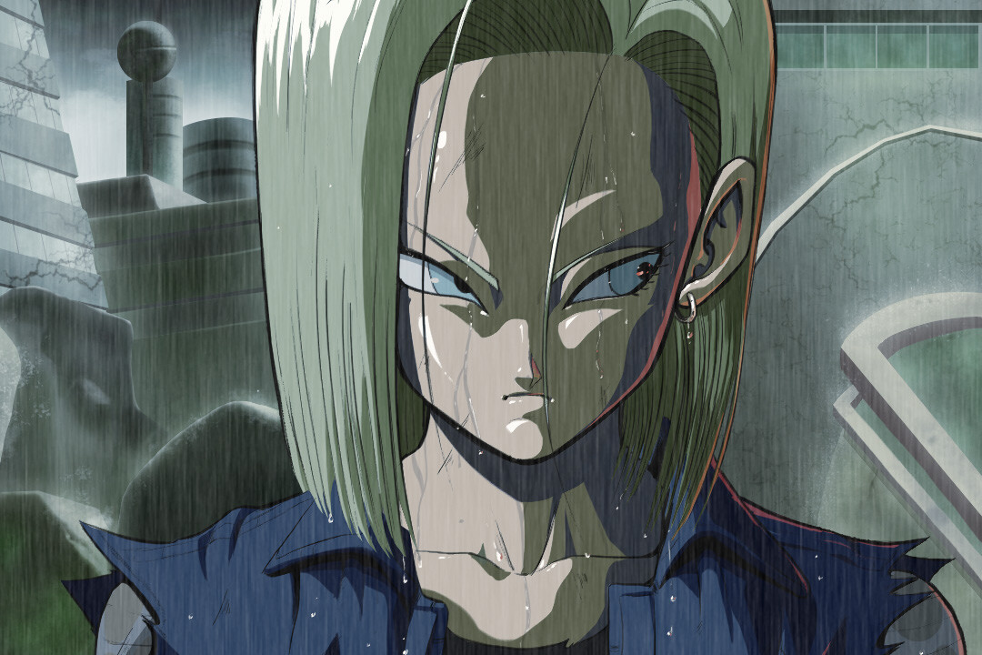 ArtStation - Android 18 death stare