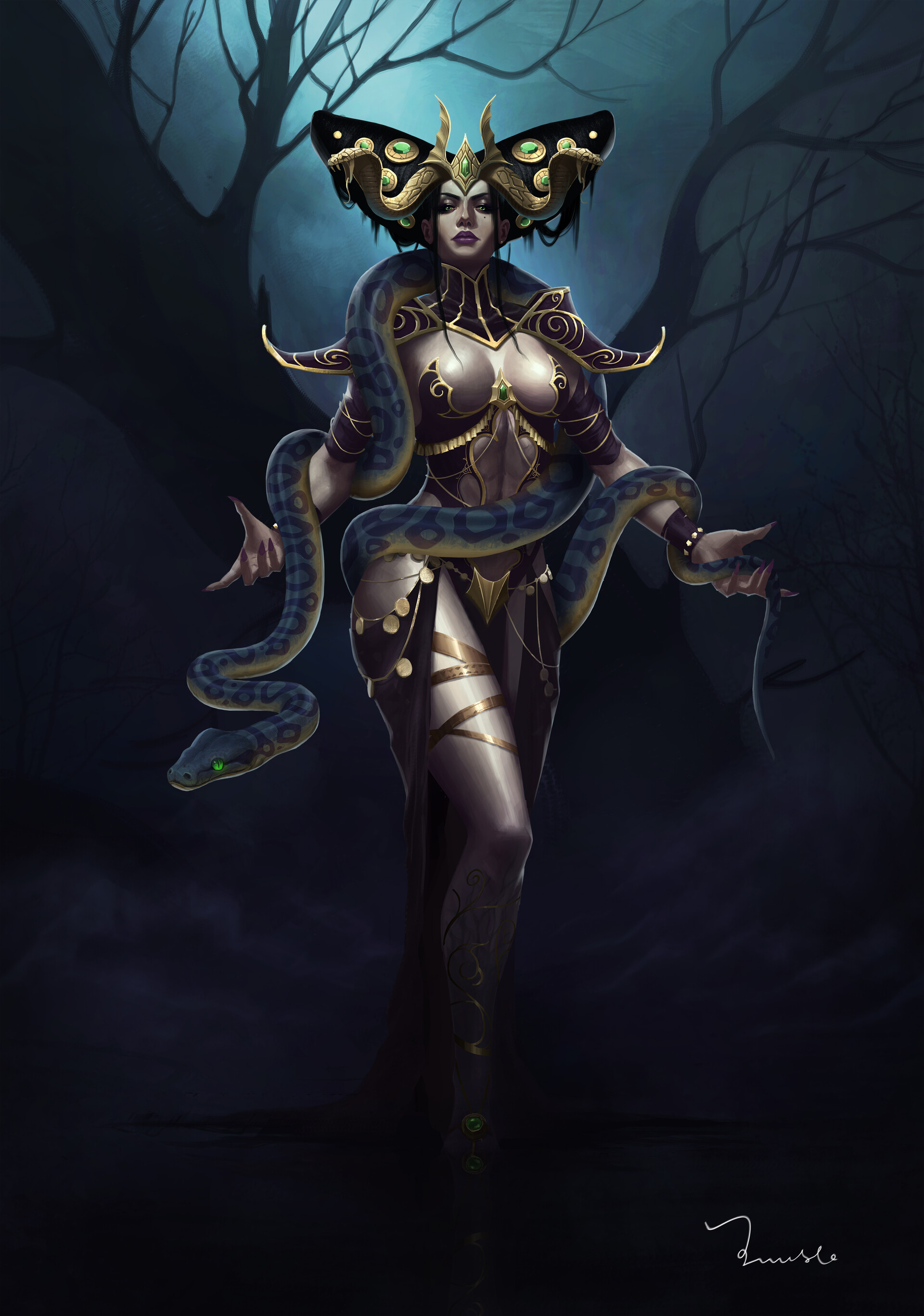 ArtStation - Weekly Practice - Snake lady