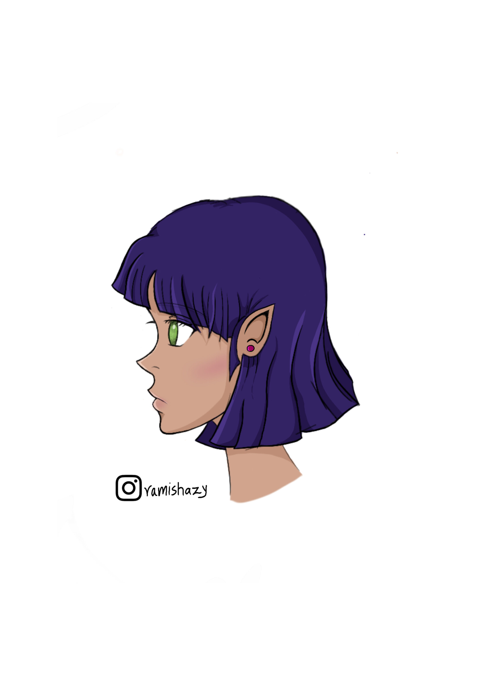 ArtStation - Purple Haired Elf - Creature of Color