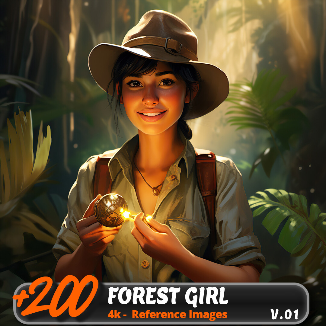 ArtStation - FOREST GIRL VOL.01/ 4K/ Reference Image