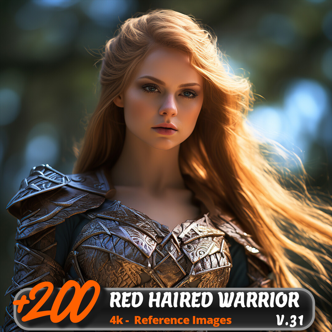 ArtStation - RED HAIRED WARRIOR VOL. 31/ 4K/ Reference Image