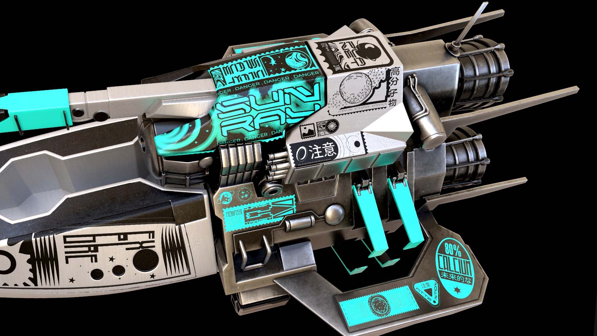 ArtStation - 50 Sci-Fi Space Labels - Png, Ai