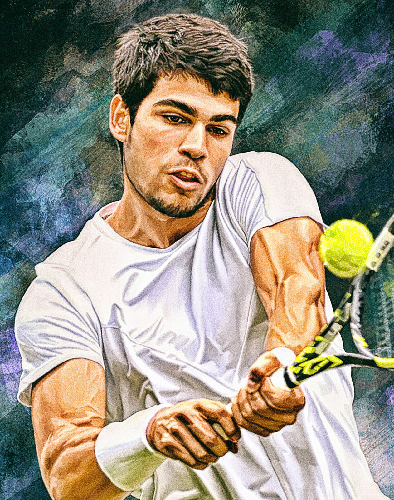 Sam Brannan - Carlos Alcaraz of Spain at Wimbledon 2023. Digital ...