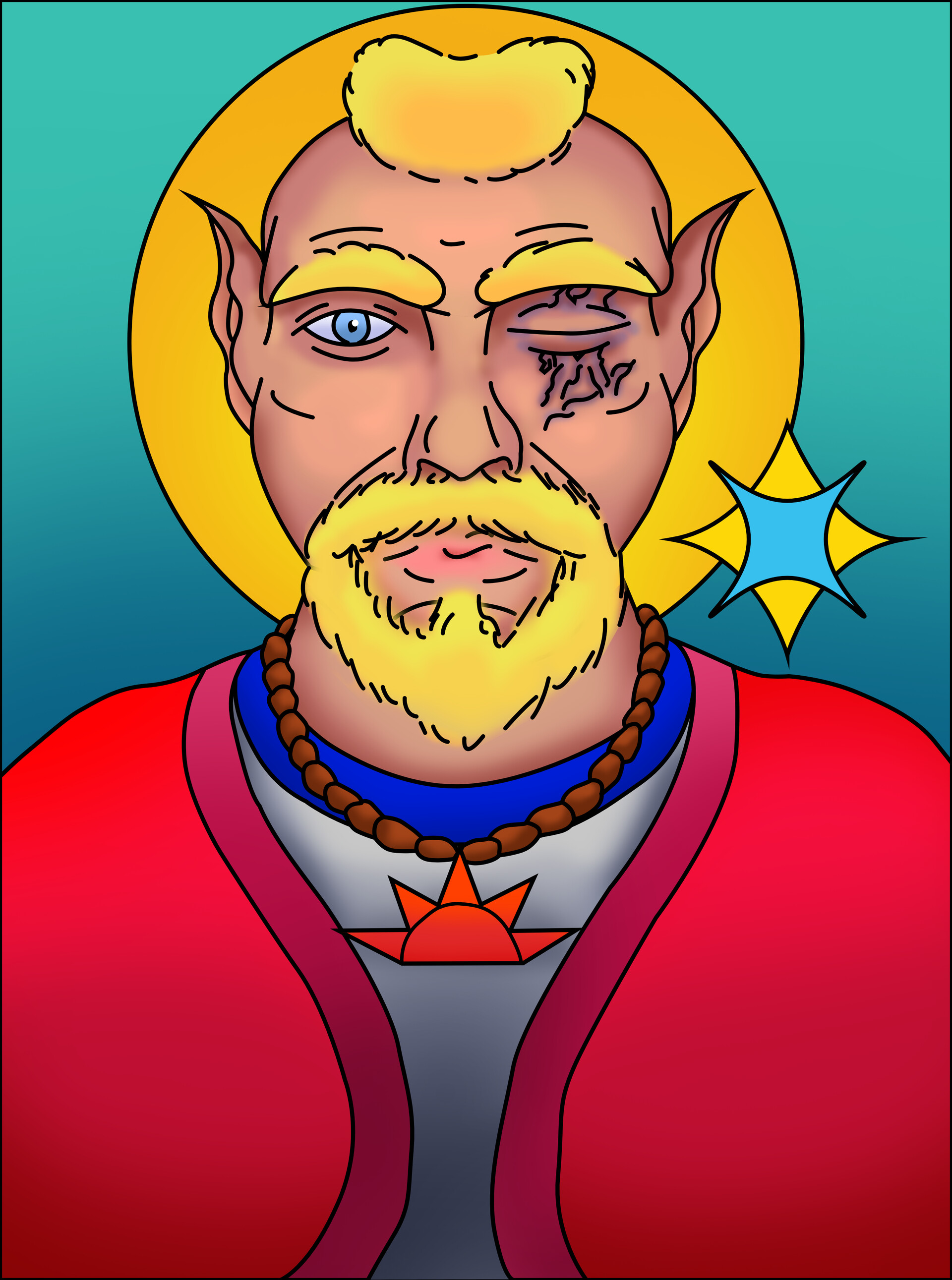 ArtStation - Portrait of Saint Mozan Elias of the Southern Star.