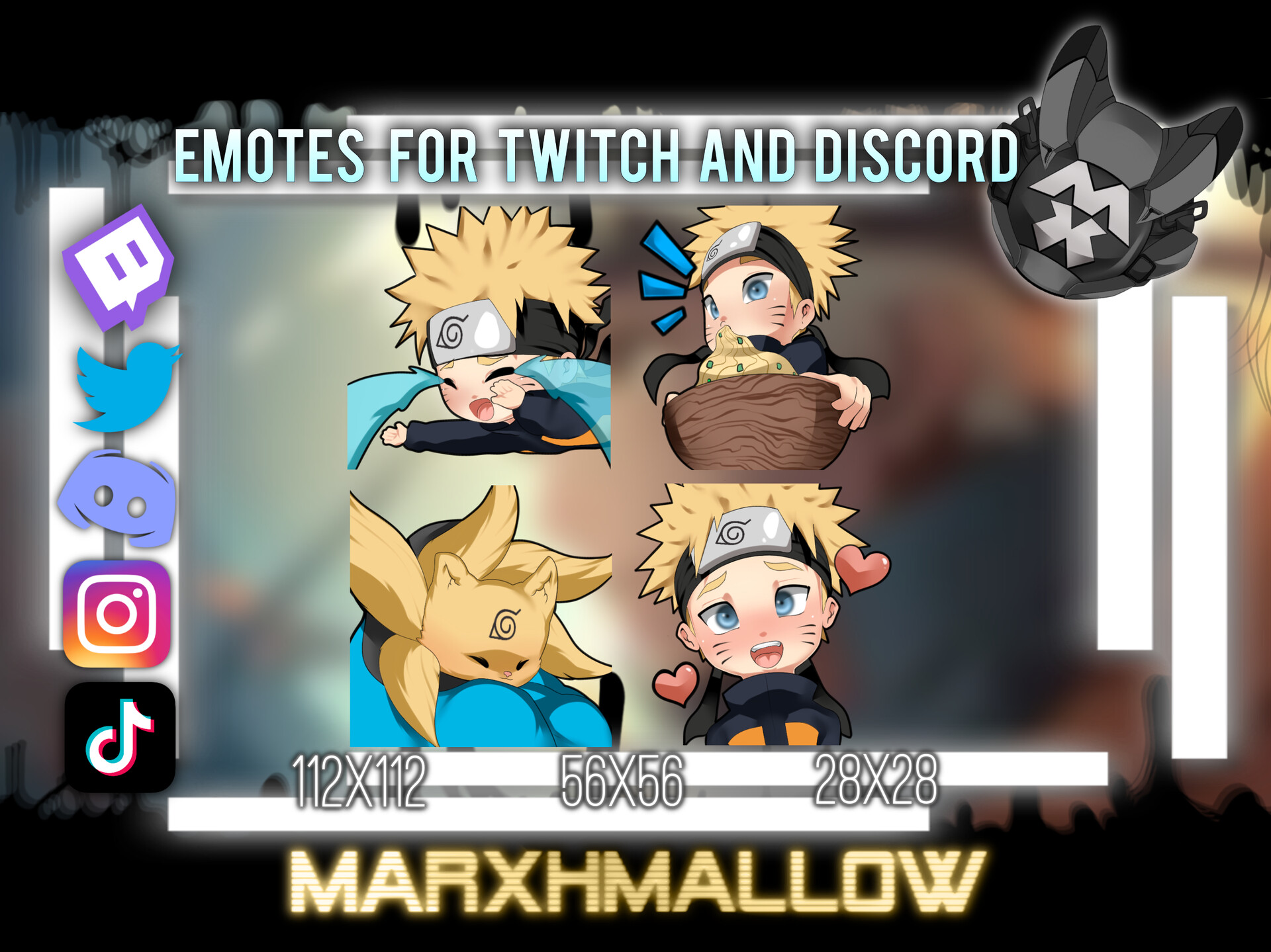 ArtStation - x4 Kawaii Naruto Shippuden Emotes for Twitch and Discord
