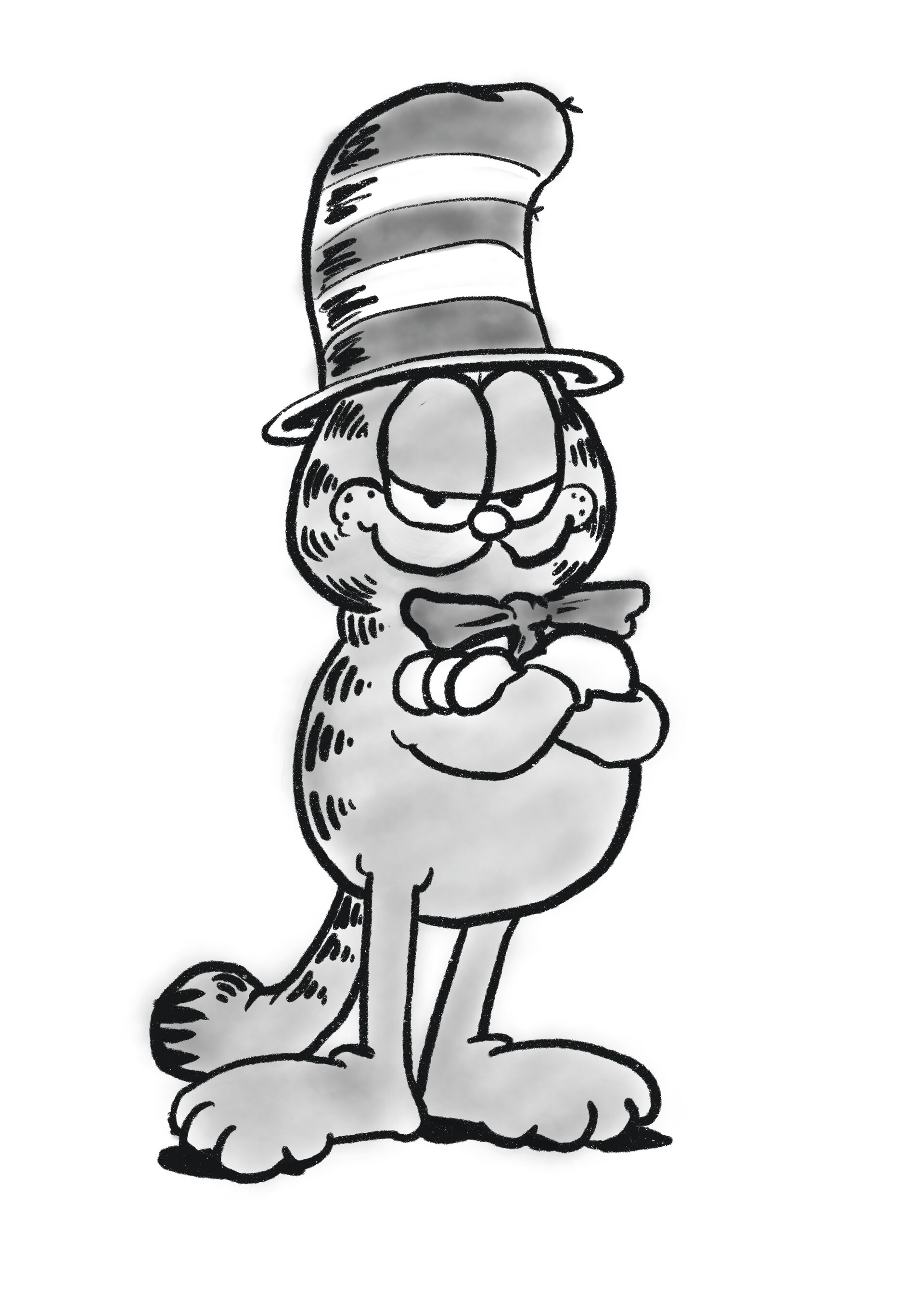 ArtStation - Fan art drawing of the week: Garfield in the Hat