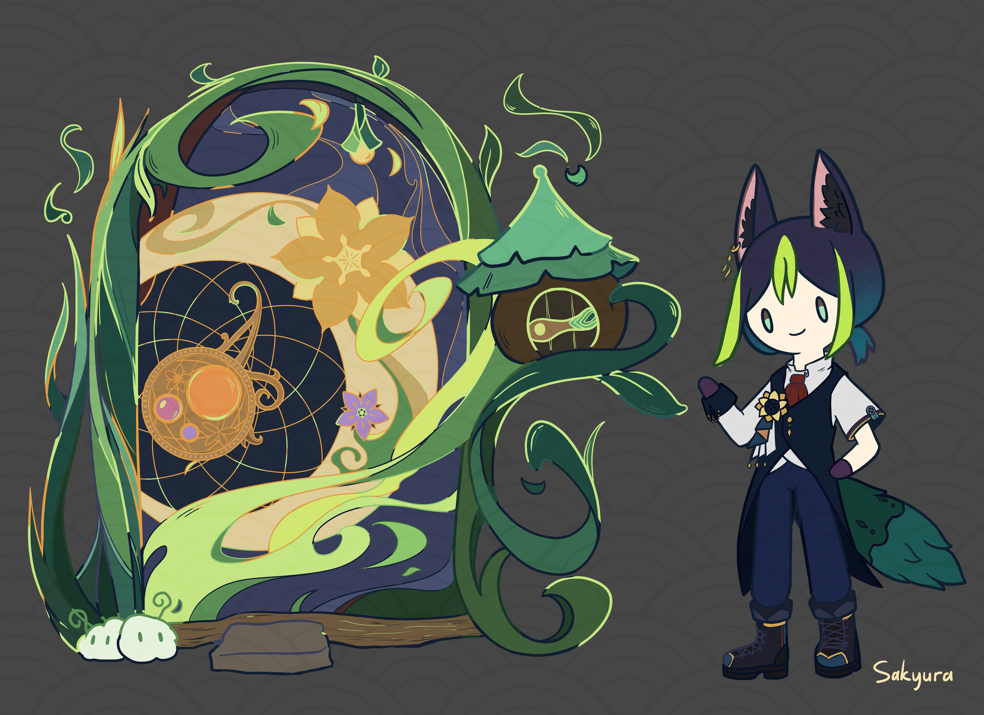 ArtStation - Sumeru boy band standee