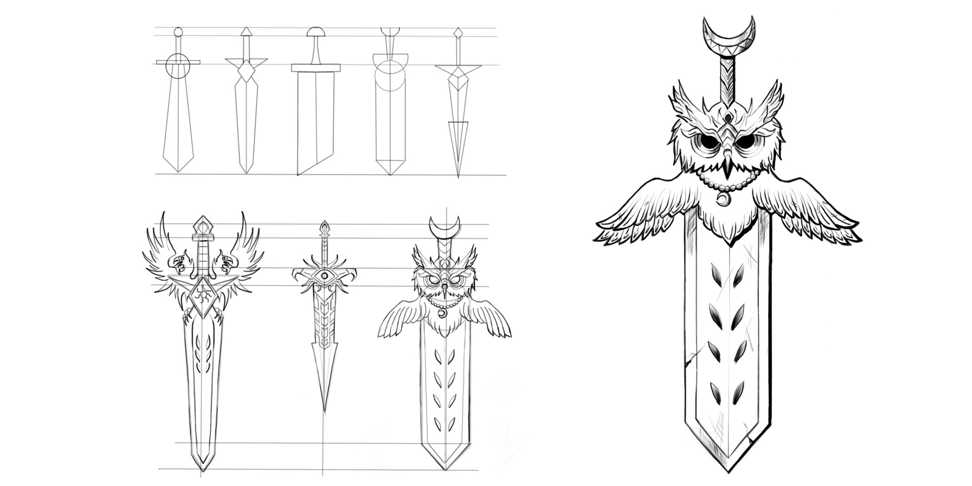 ArtStation - sketch of swords