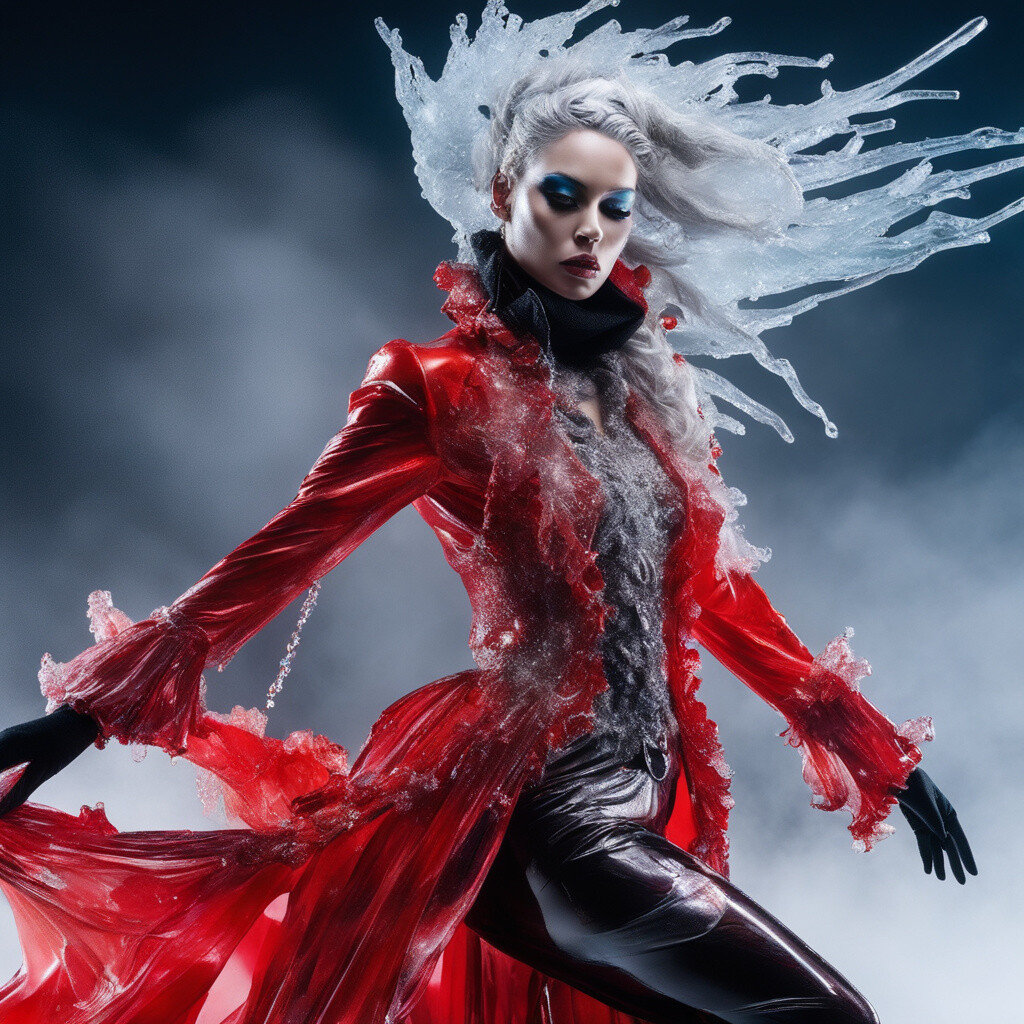 ArtStation - frozen lady in a red costume