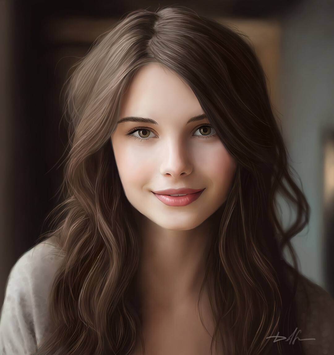 ArtStation - Smile - Digital Portrait Painting