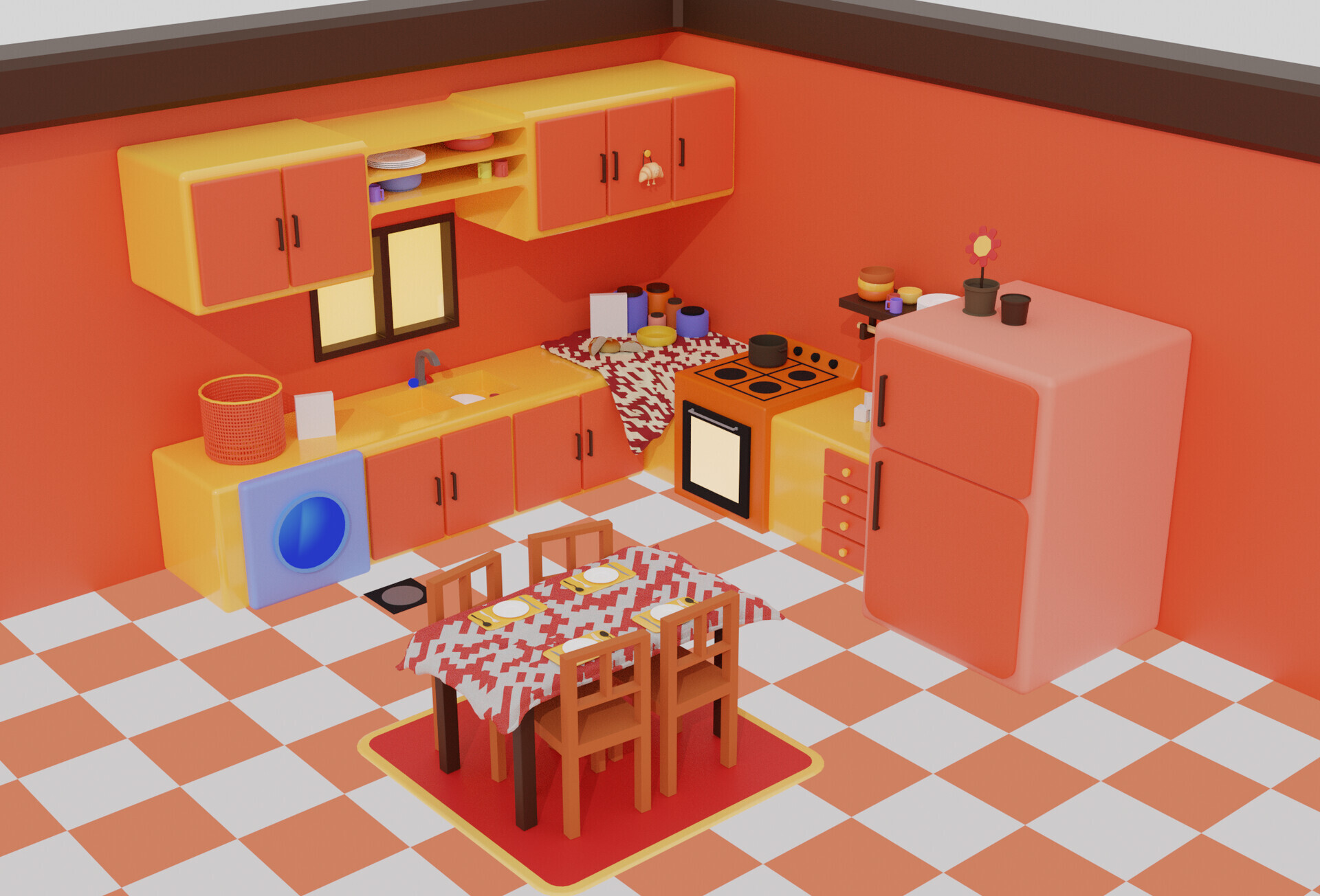 ArtStation - Isometric cozy kitchen