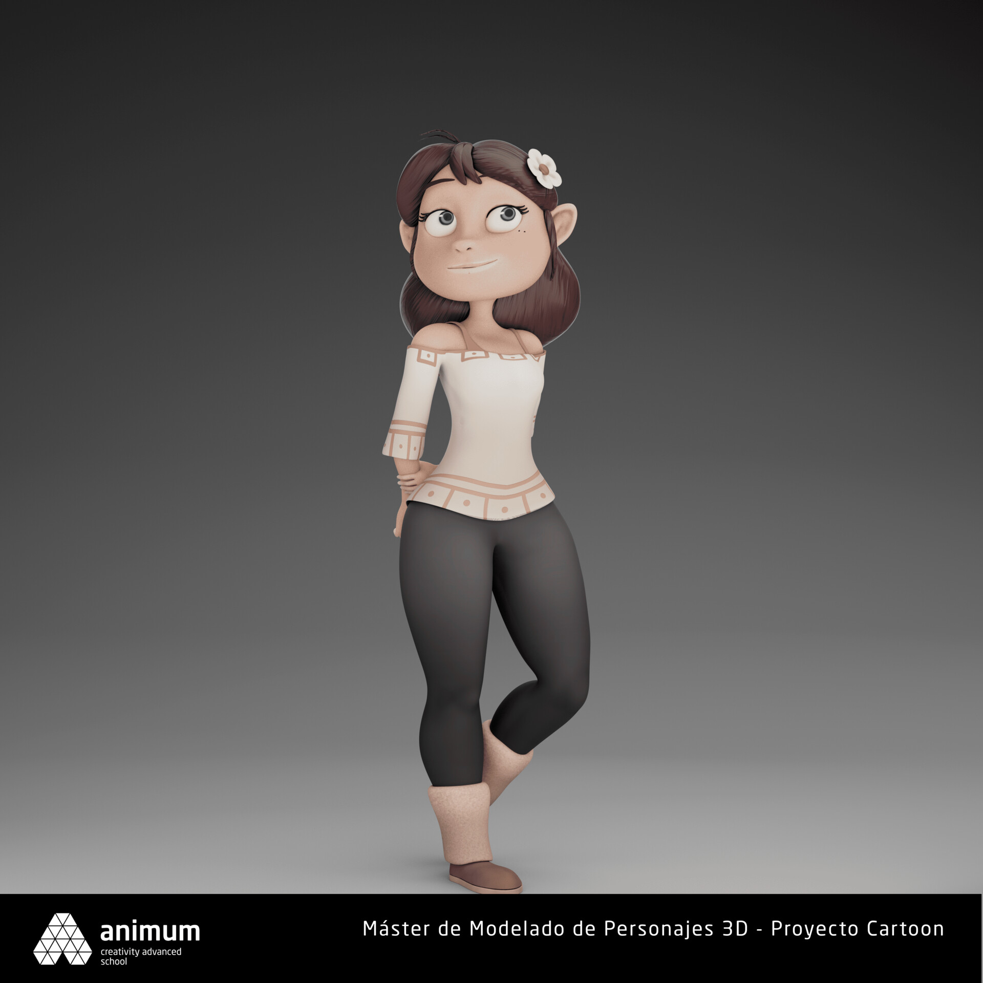 ArtStation - Chica Cartoon Modelado y Texturizado