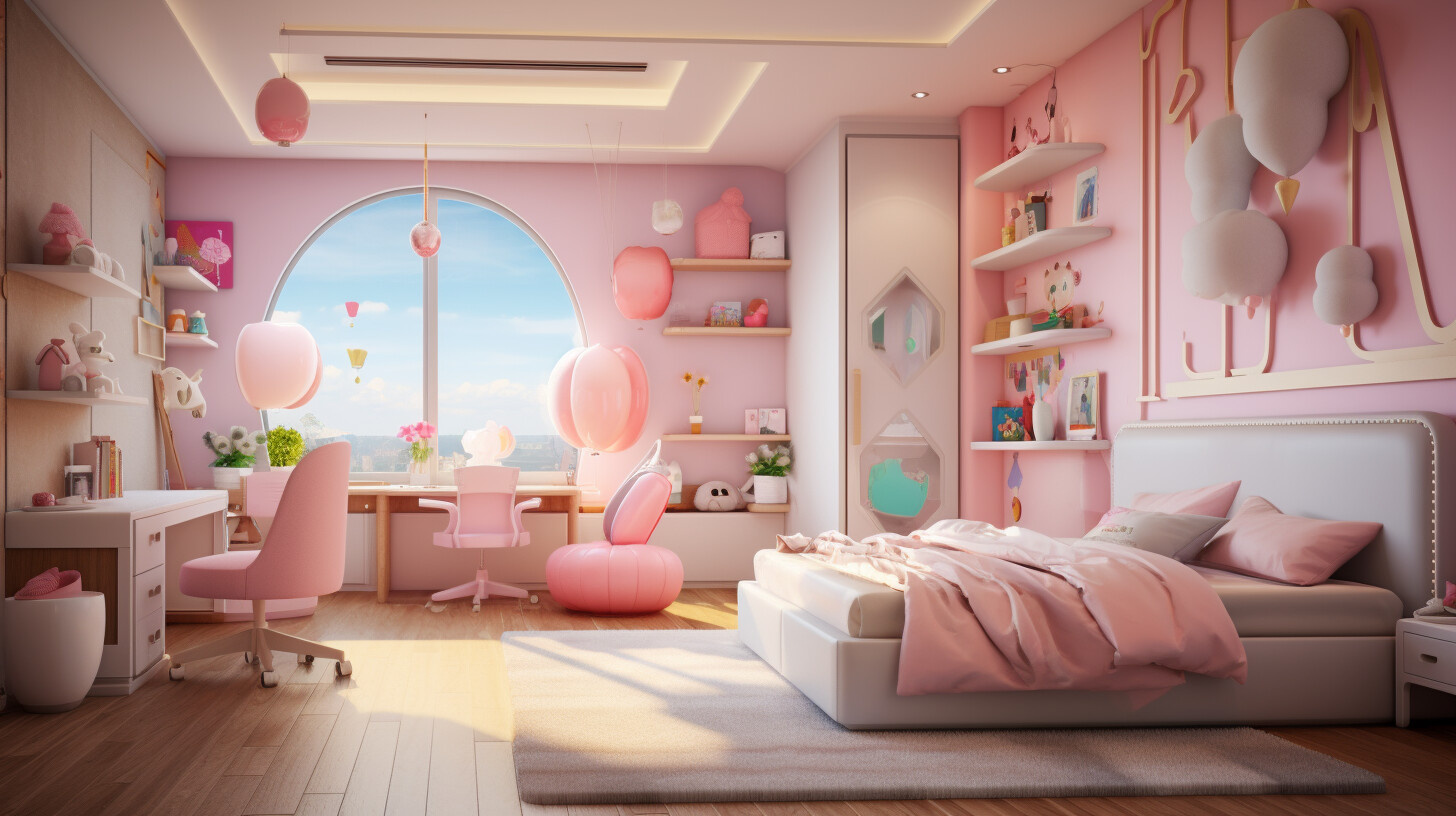 ArtStation - BabyGirl Kid Room -Architectural Visuals