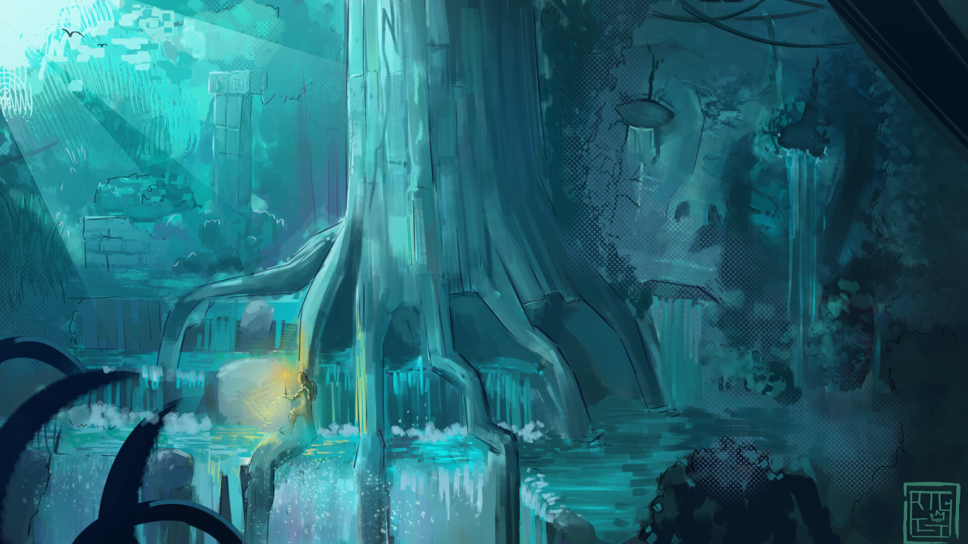 ArtStation - SPEED PAINT (LANDSCAPE IDEA FOR 2D GAME)