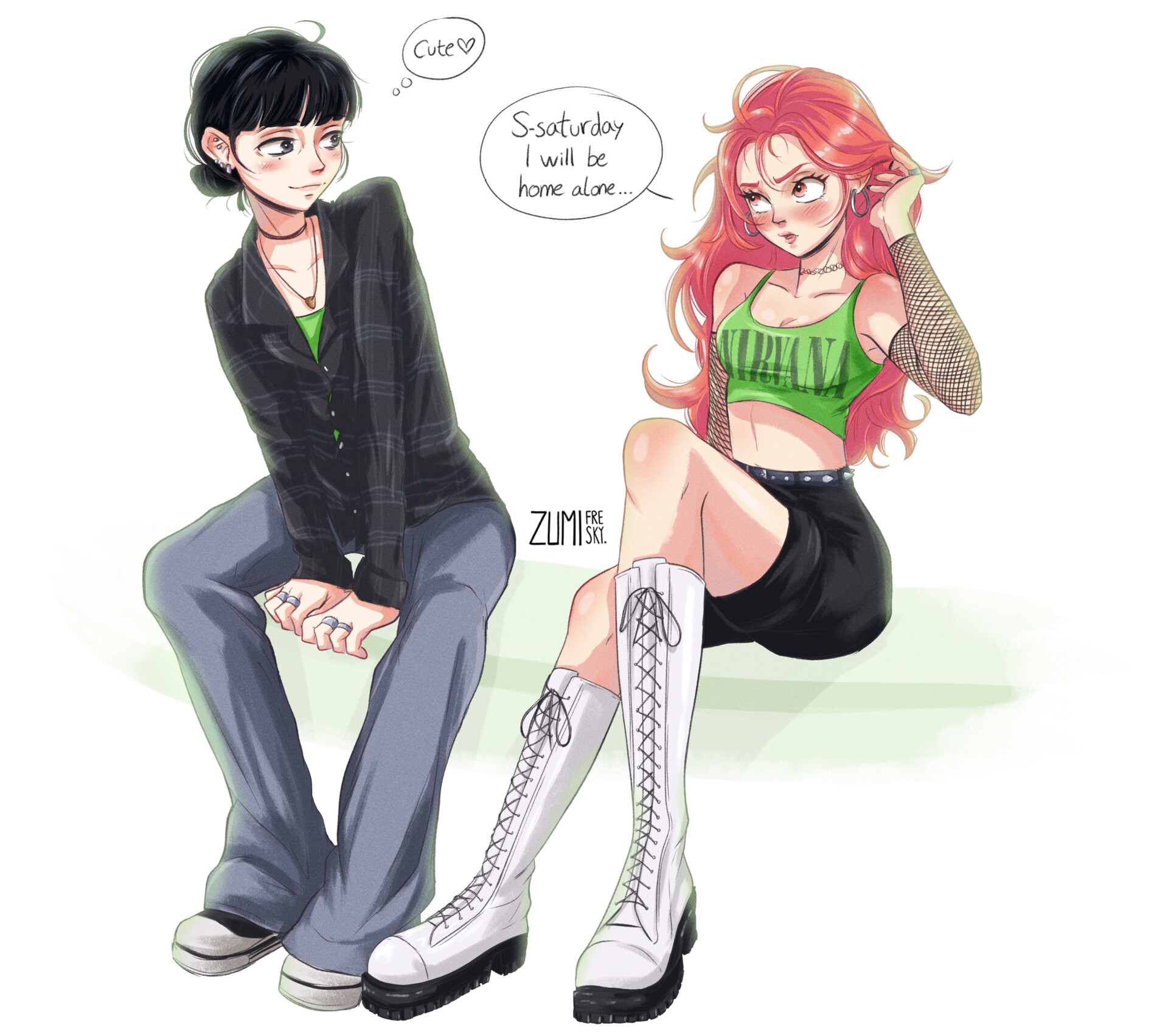 ArtStation - Mitsuki and Aya || FanArt