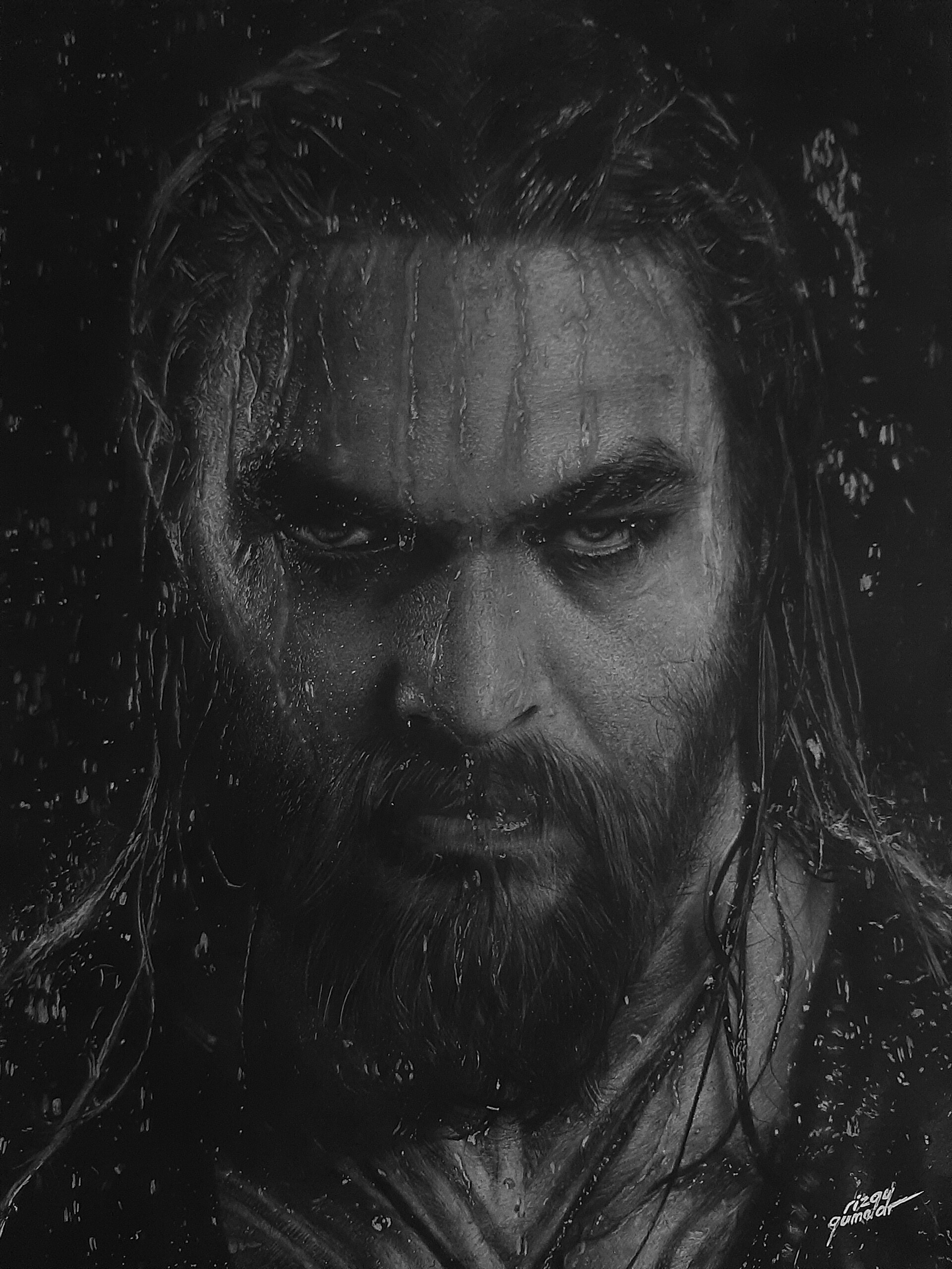 ArtStation - Portrait Drawing of Aquaman (Jason Momoa) from Aquaman