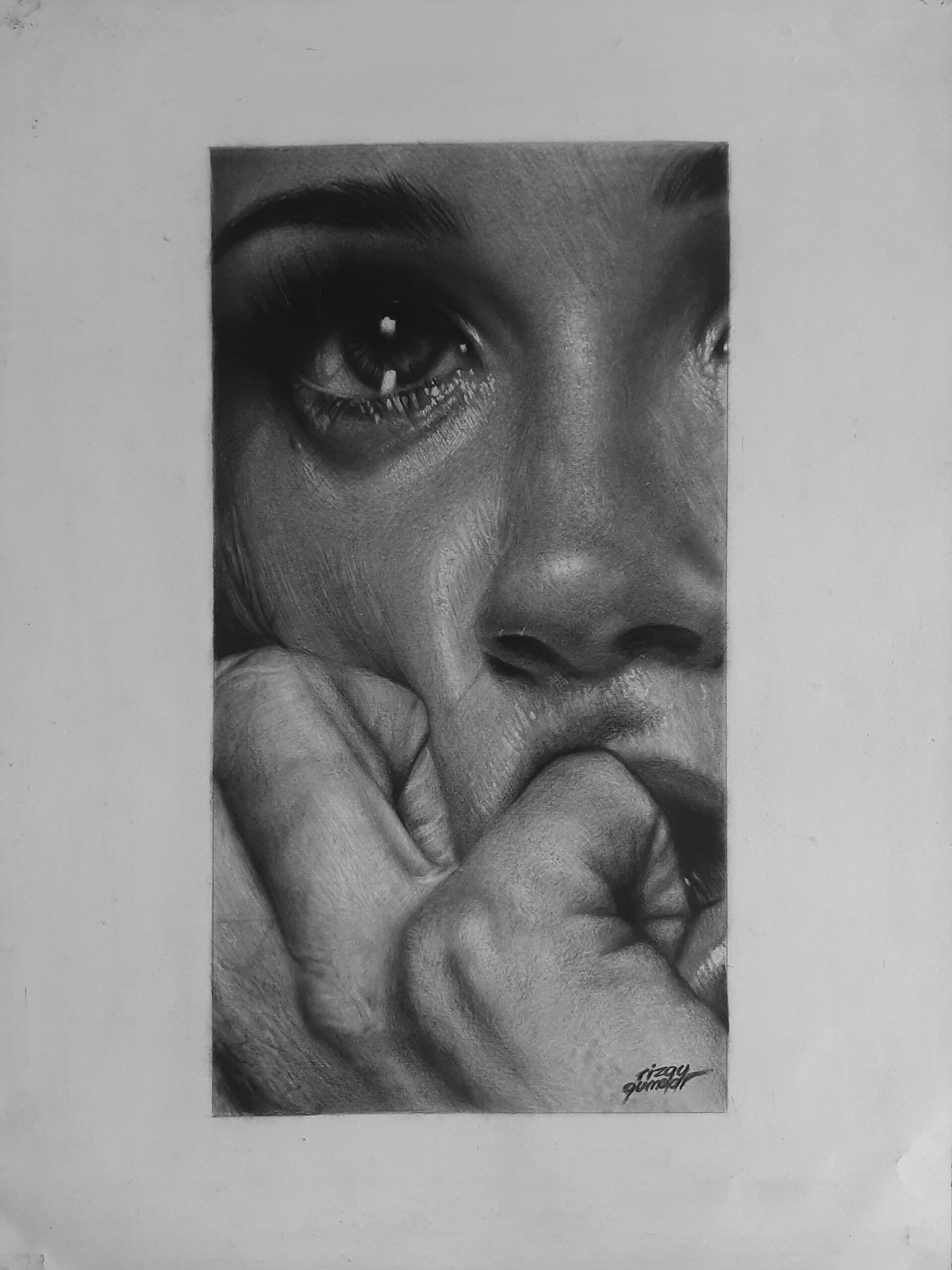 ArtStation - Drawing of Woman Crying