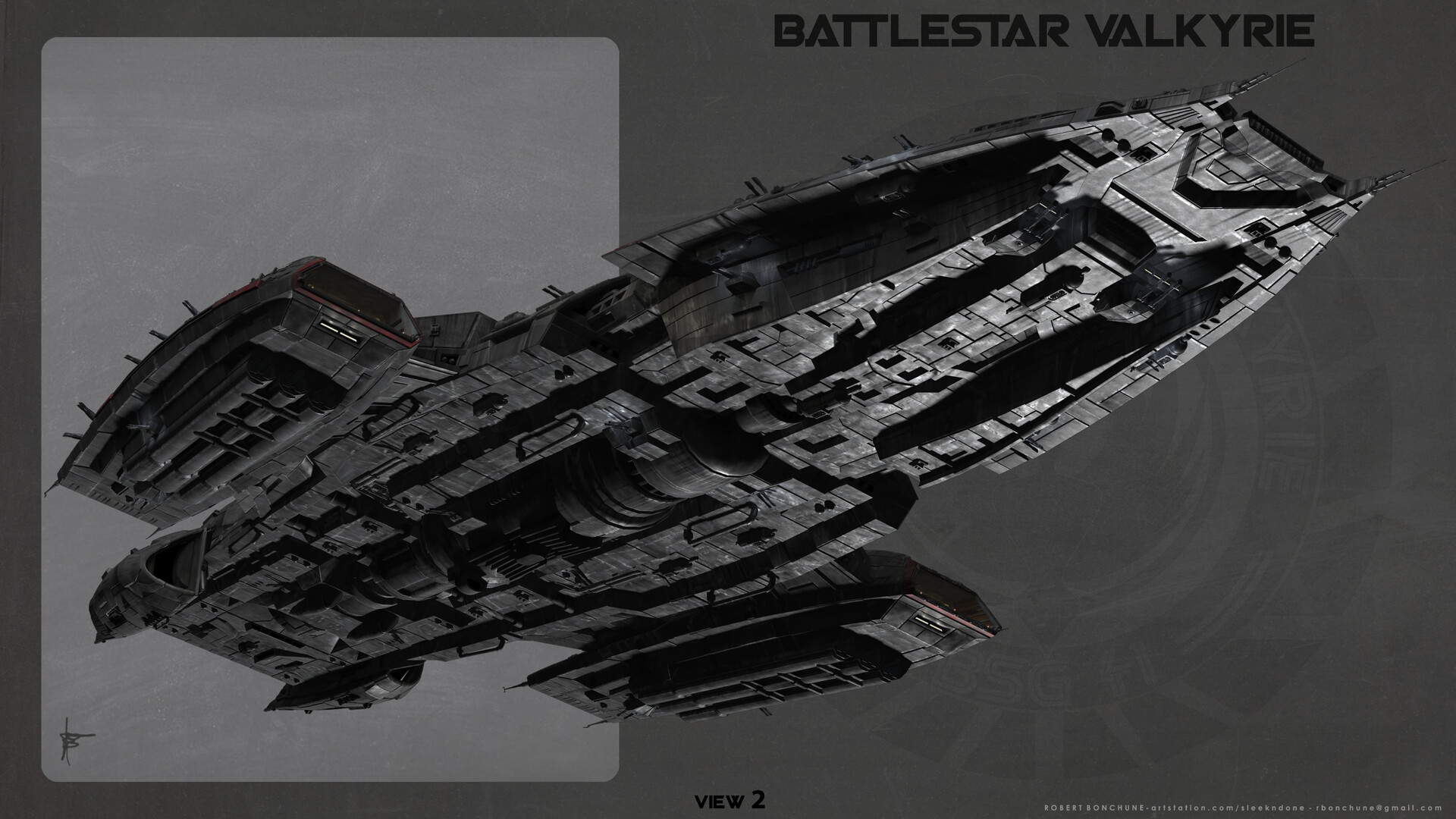 Robert Bonchune - Battlestar Valkyrie - Plan and angled views
