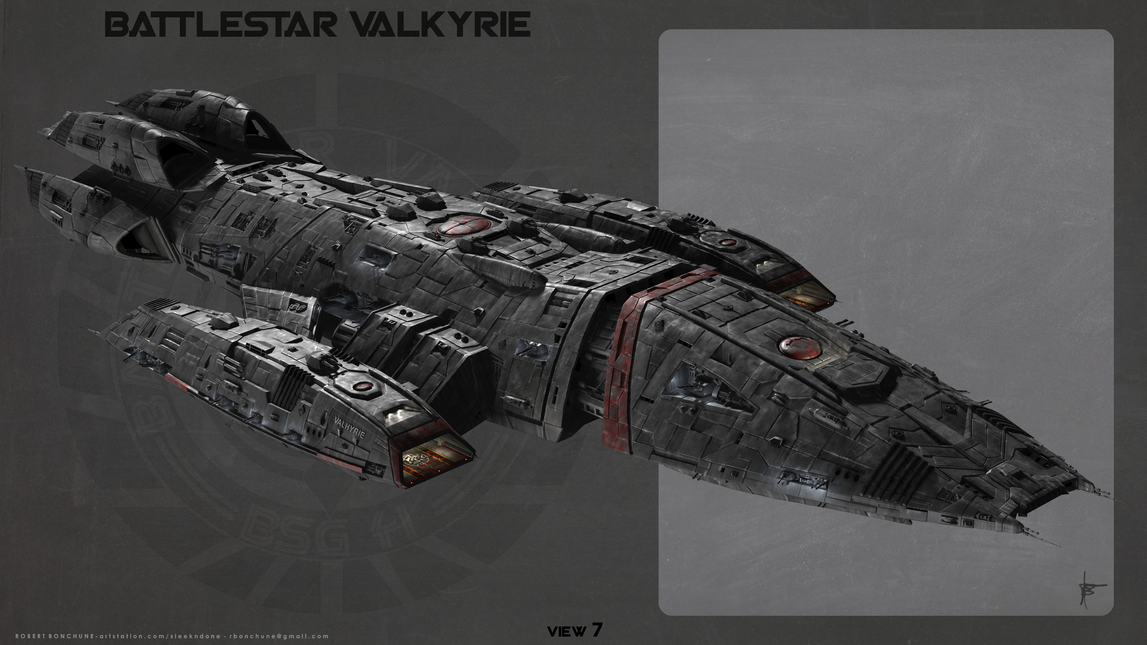Robert Bonchune - Battlestar Valkyrie - Plan and angled views