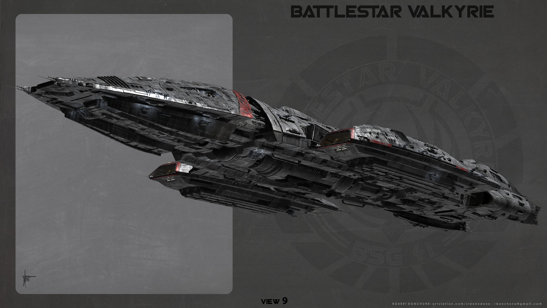 Robert Bonchune - Battlestar Valkyrie - Plan and angled views