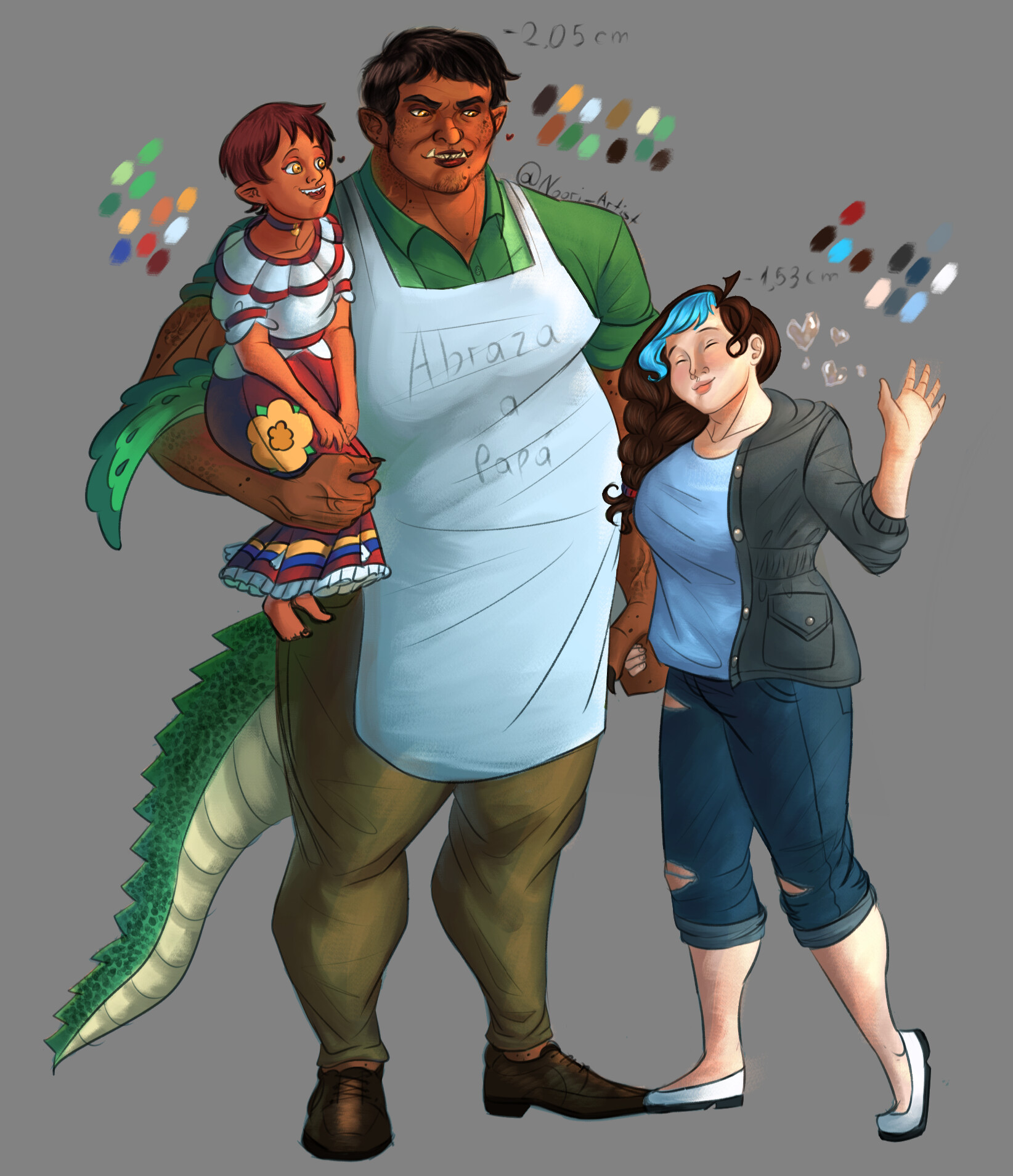 ArtStation - Happy Crocodile Family