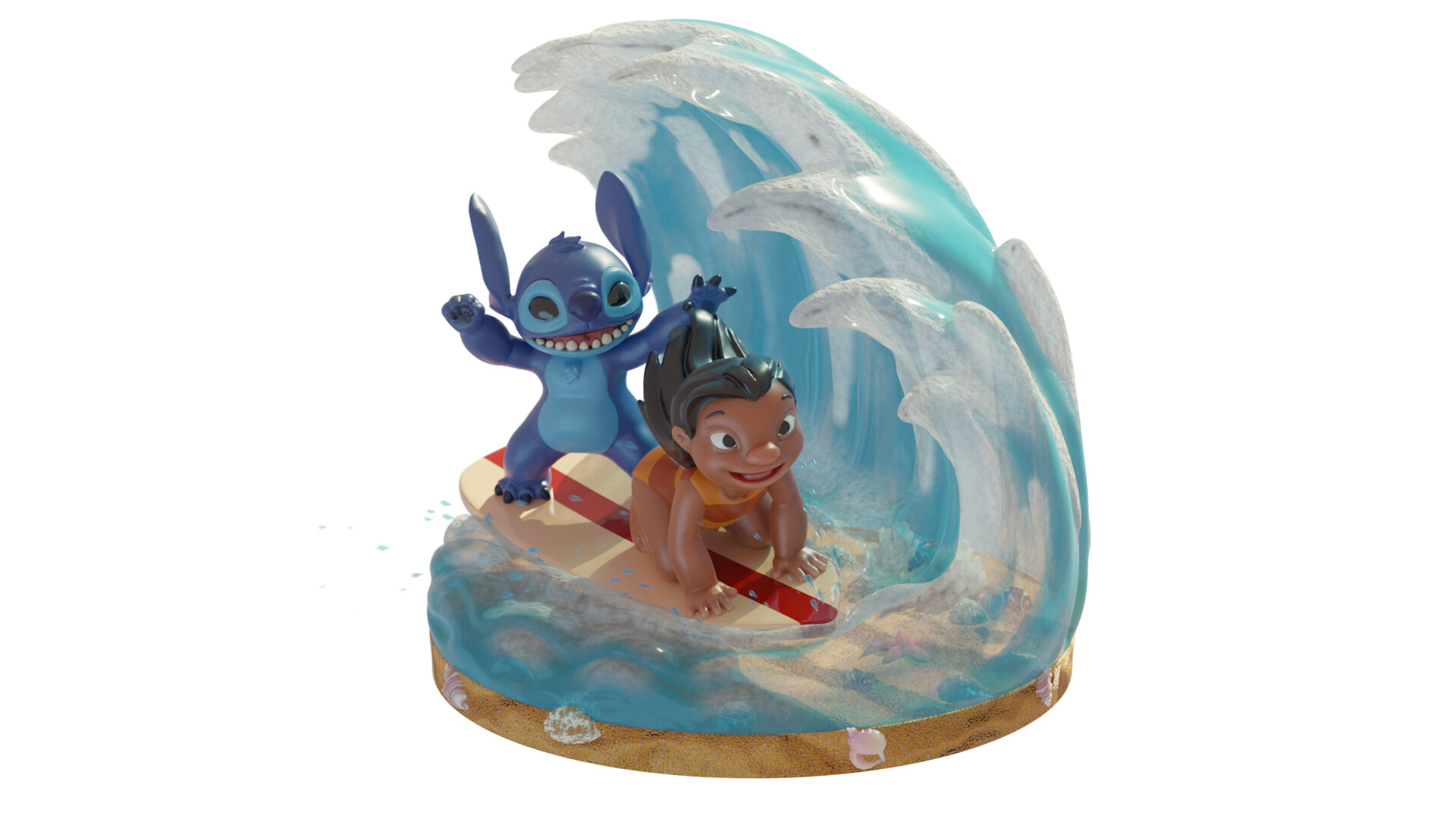 ArtStation - Lilo And Stitch Surfing