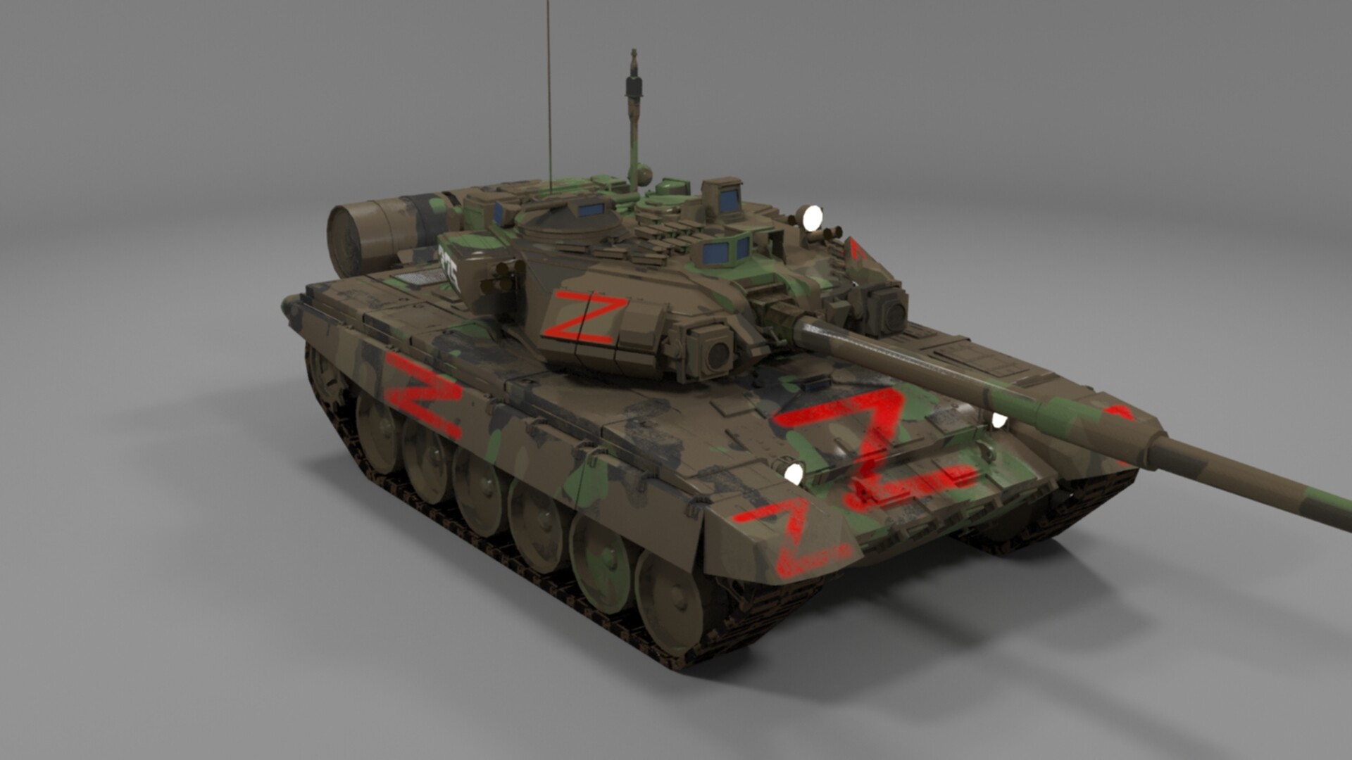 mustapha ibrahim - Weathered Wagner PMC T90A Main Battle Tank - Iconic Red 'Z' Marking | Game ...