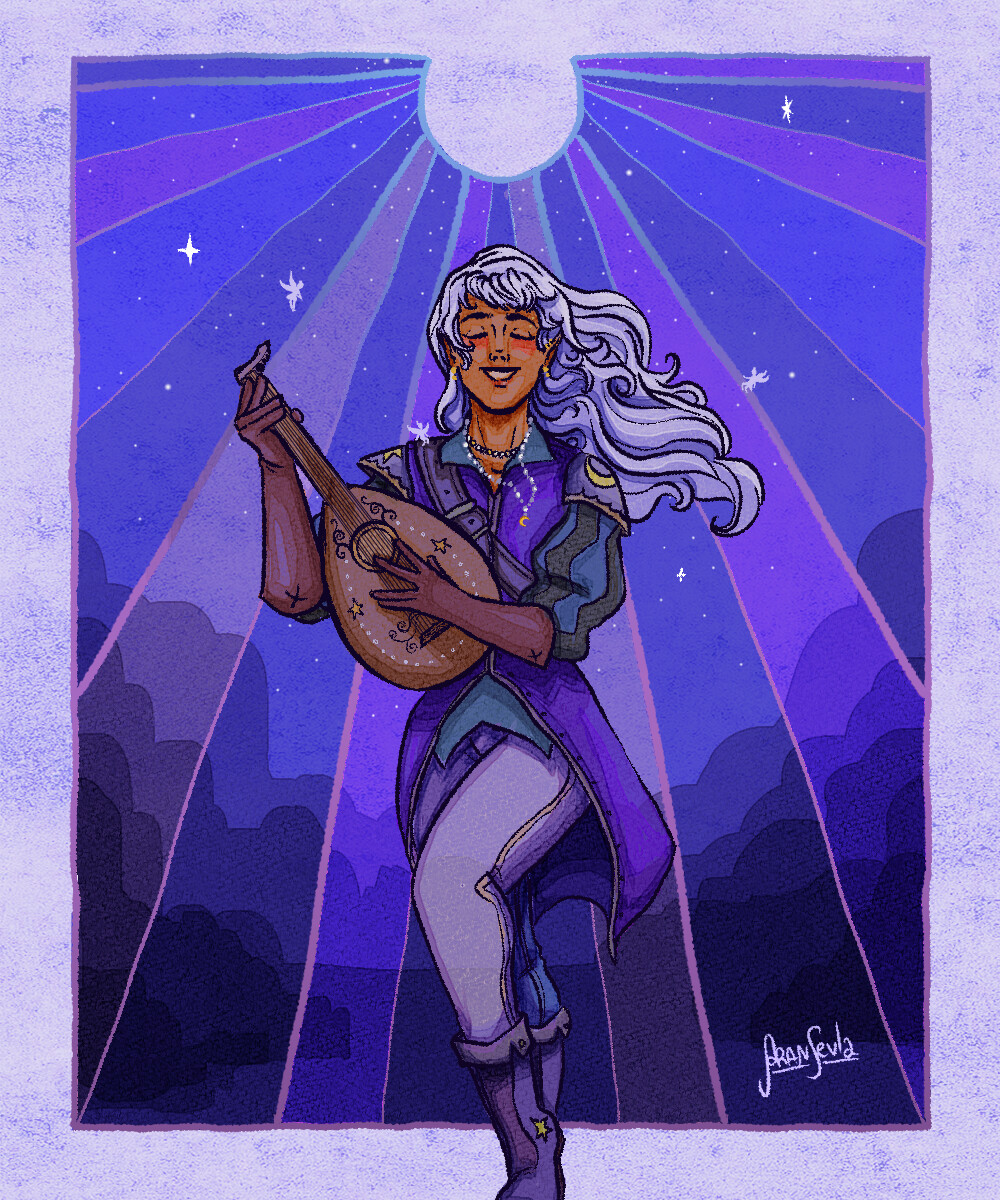 ArtStation - The Bard and the Moon