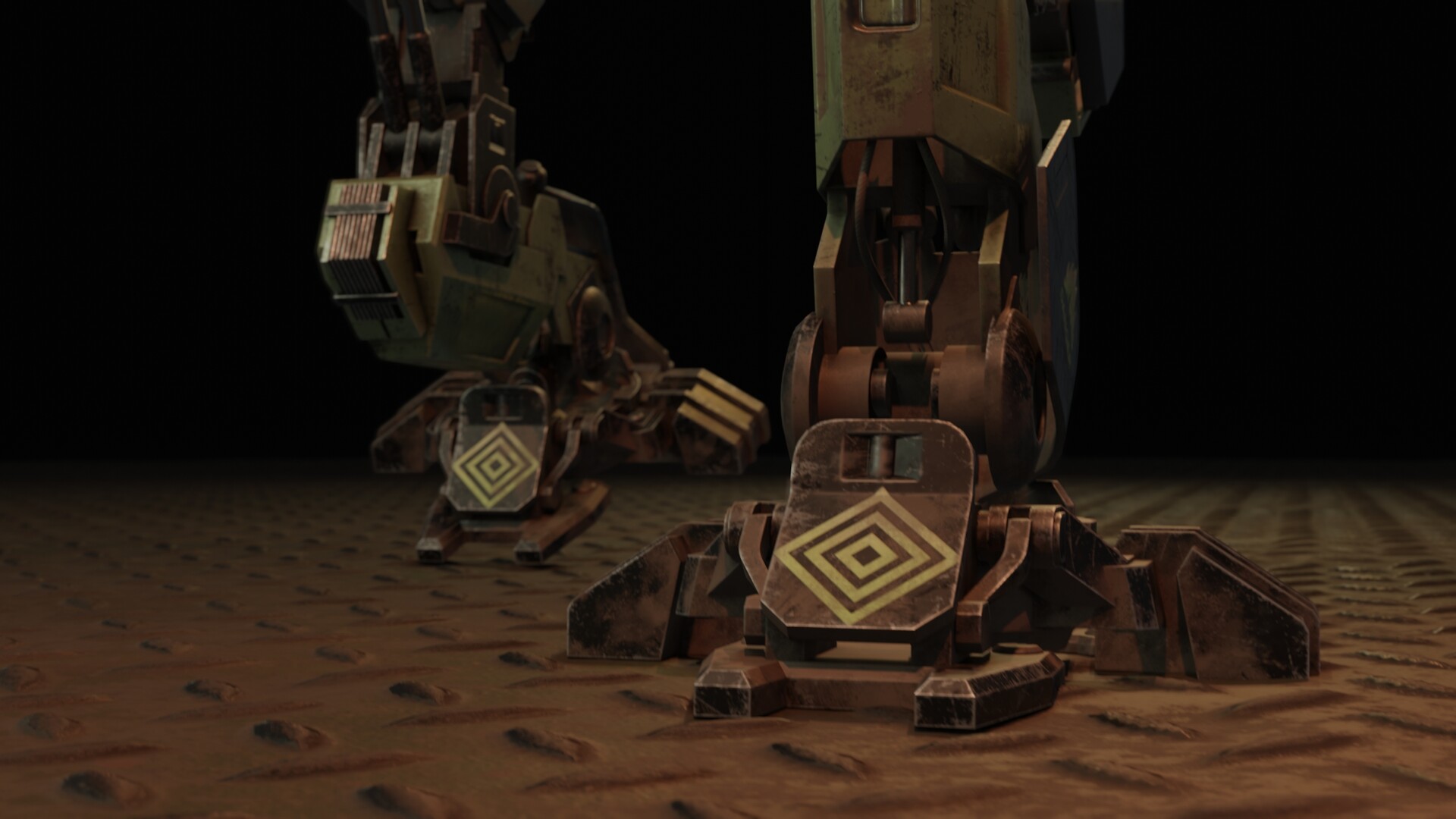 Renderella - Large Combat Robot 3D Animation in Blender