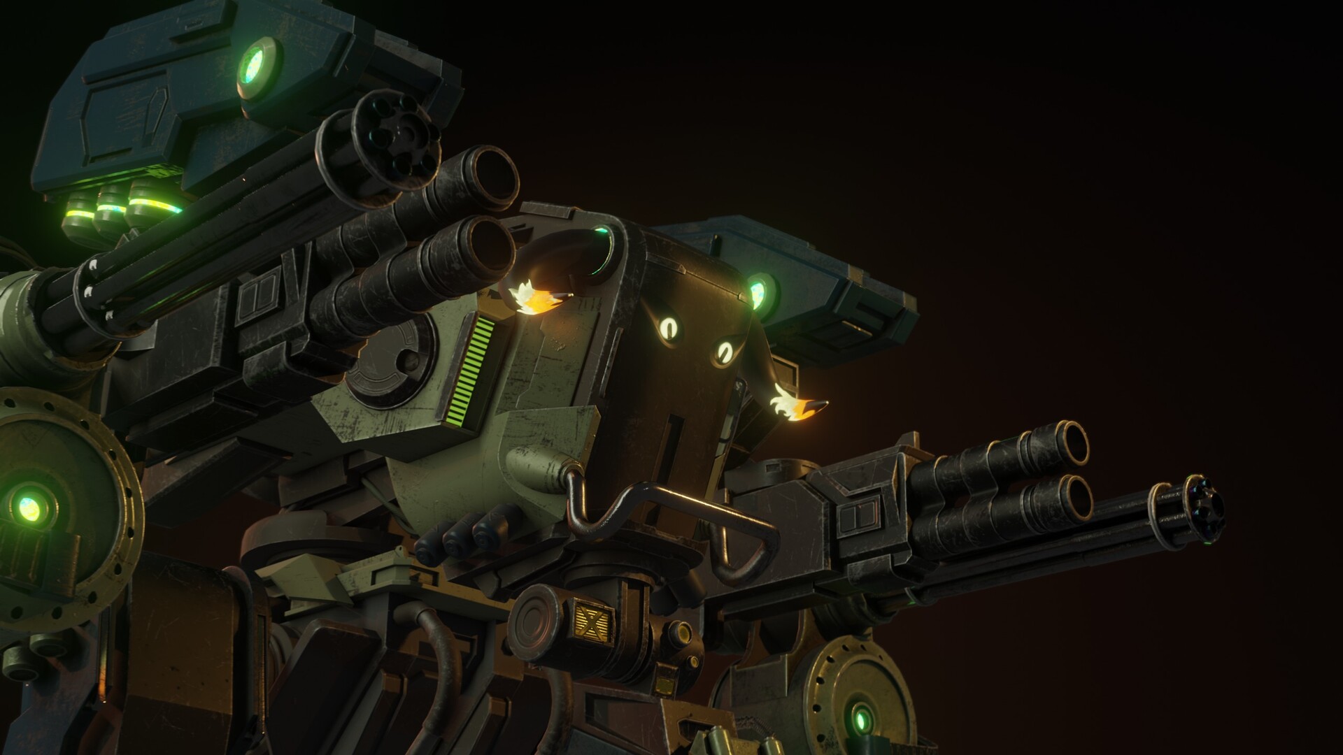 Renderella - Large Combat Robot 3D Animation in Blender